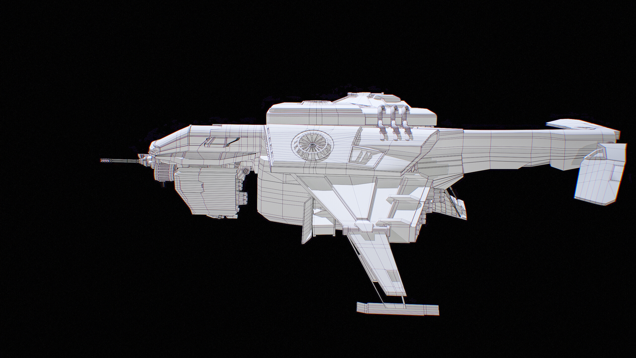 Sci-Fi Dropship PBR Game Ready 3D Model by Locus Models