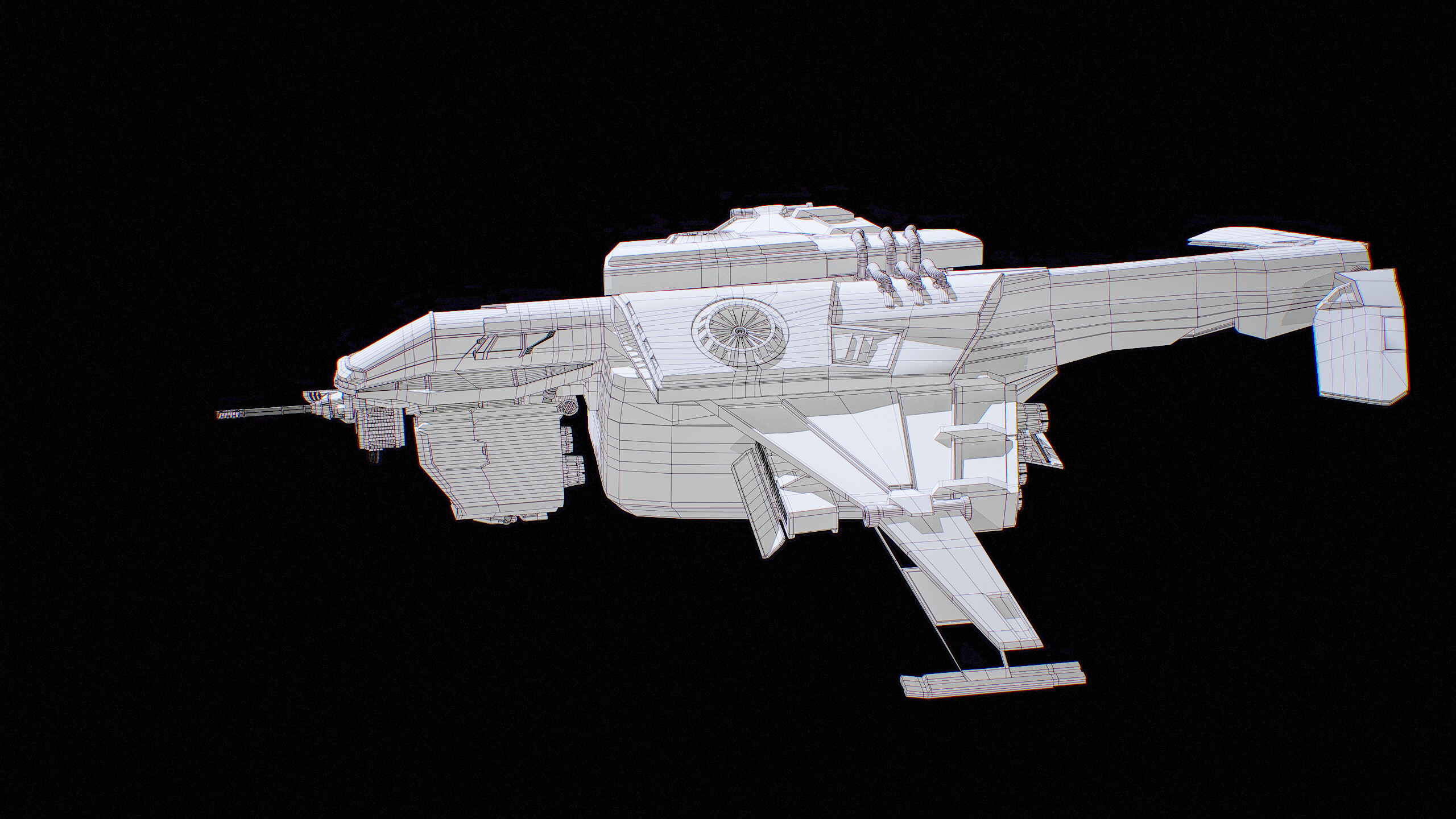 Sci-Fi Dropship PBR Game Ready 3D Model by Locus Models