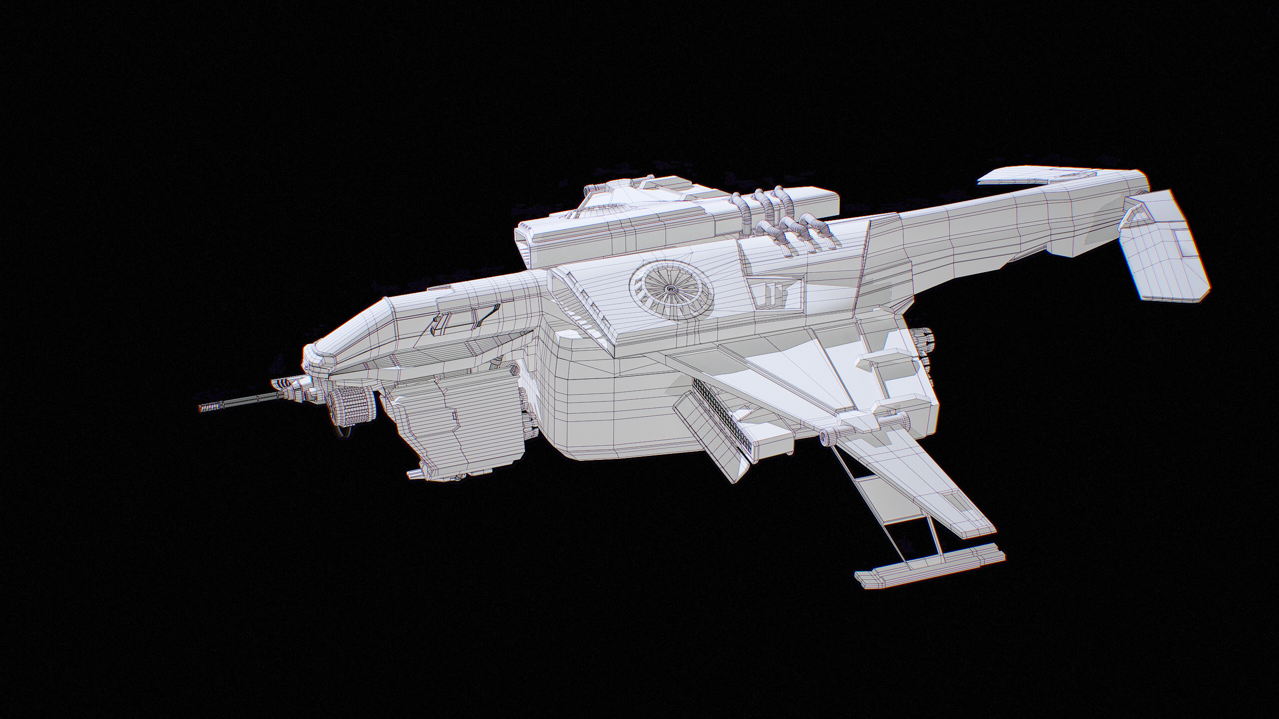 Sci-Fi Dropship PBR Game Ready 3D Model by Locus Models