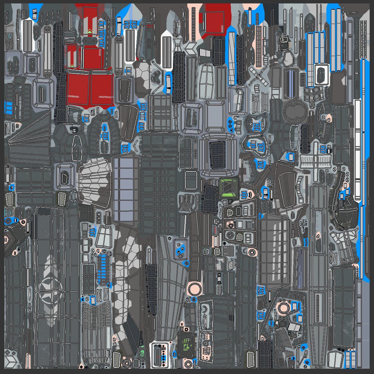Sci-Fi Dropship PBR Game Ready 3D Model by Locus Models