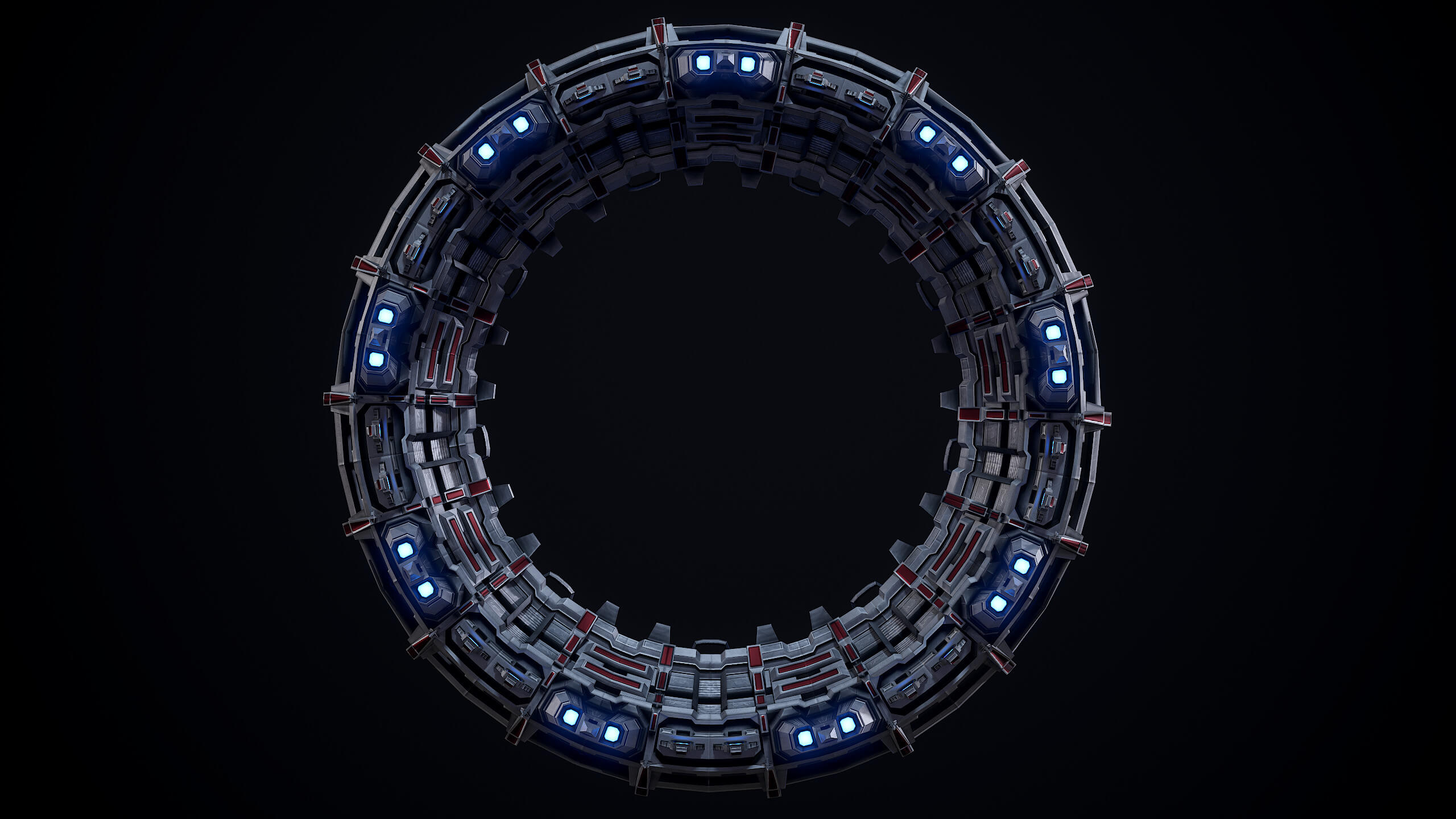 Sci-Fi Stargate Type 2 PBR 3D Model by Locus Models