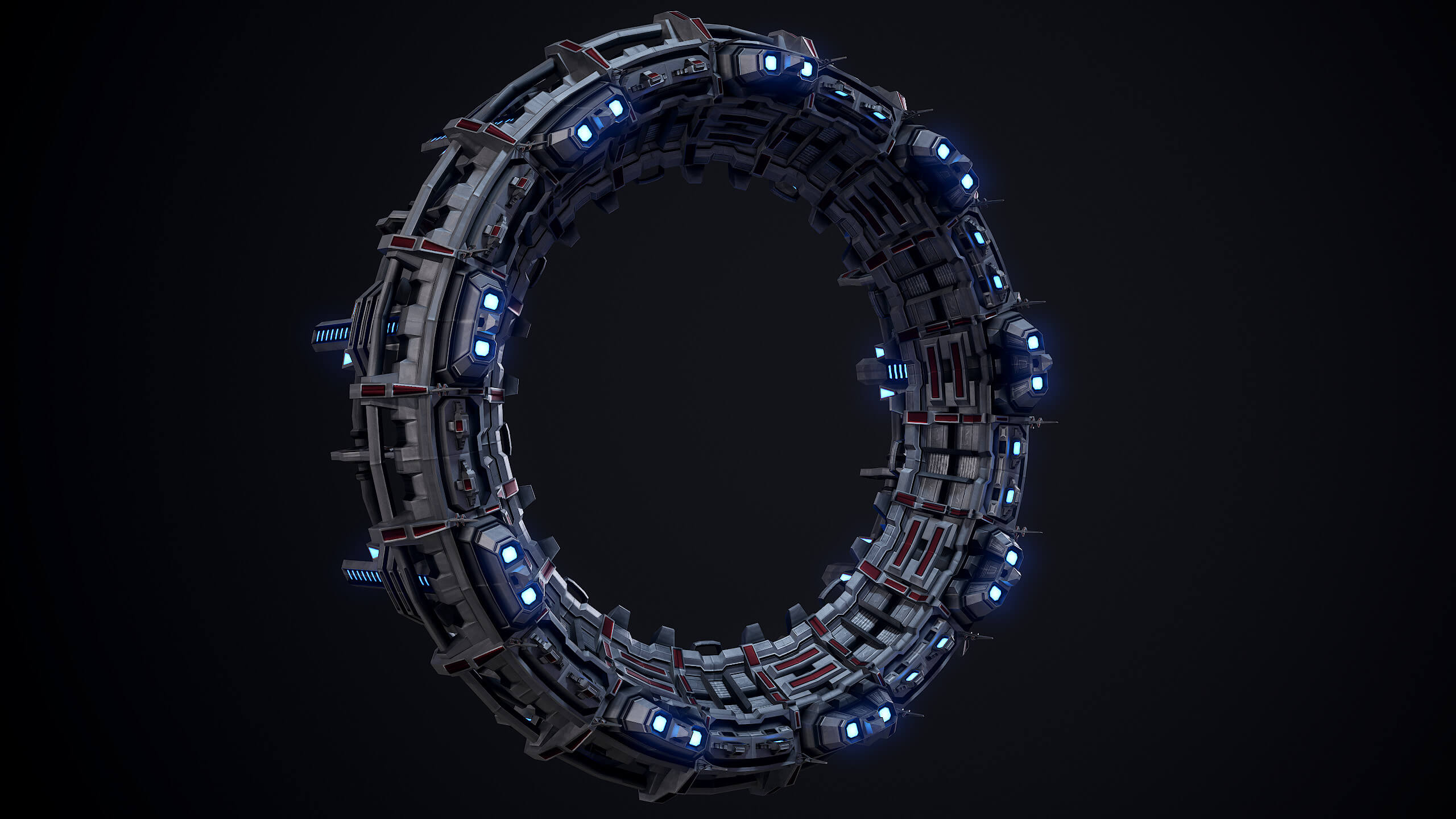 Sci-Fi Stargate Type 2 PBR 3D Model by Locus Models