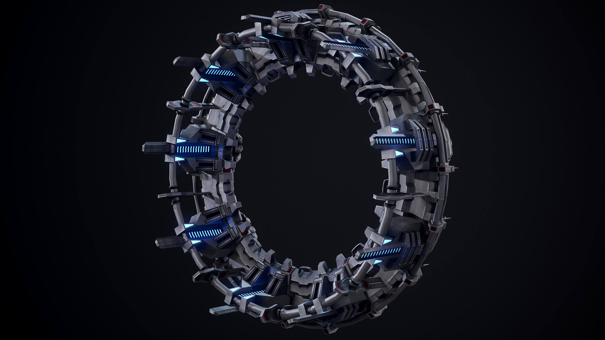 Sci-Fi Stargate Type 2 PBR 3D Model by Locus Models