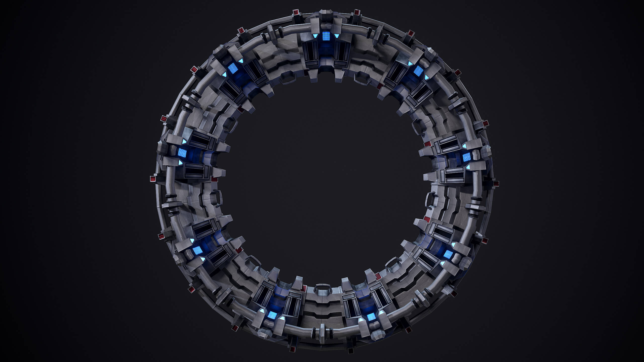Sci-Fi Stargate Type 2 PBR 3D Model by Locus Models