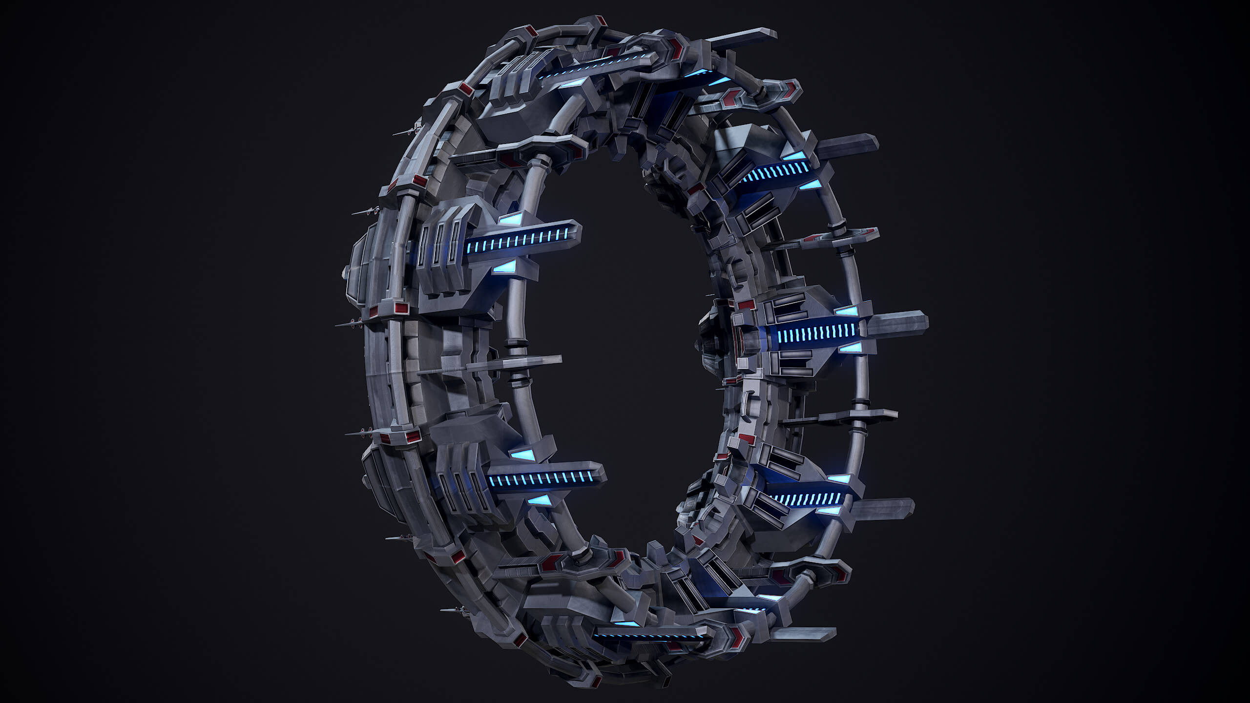 Sci-Fi Stargate Type 2 PBR 3D Model by Locus Models