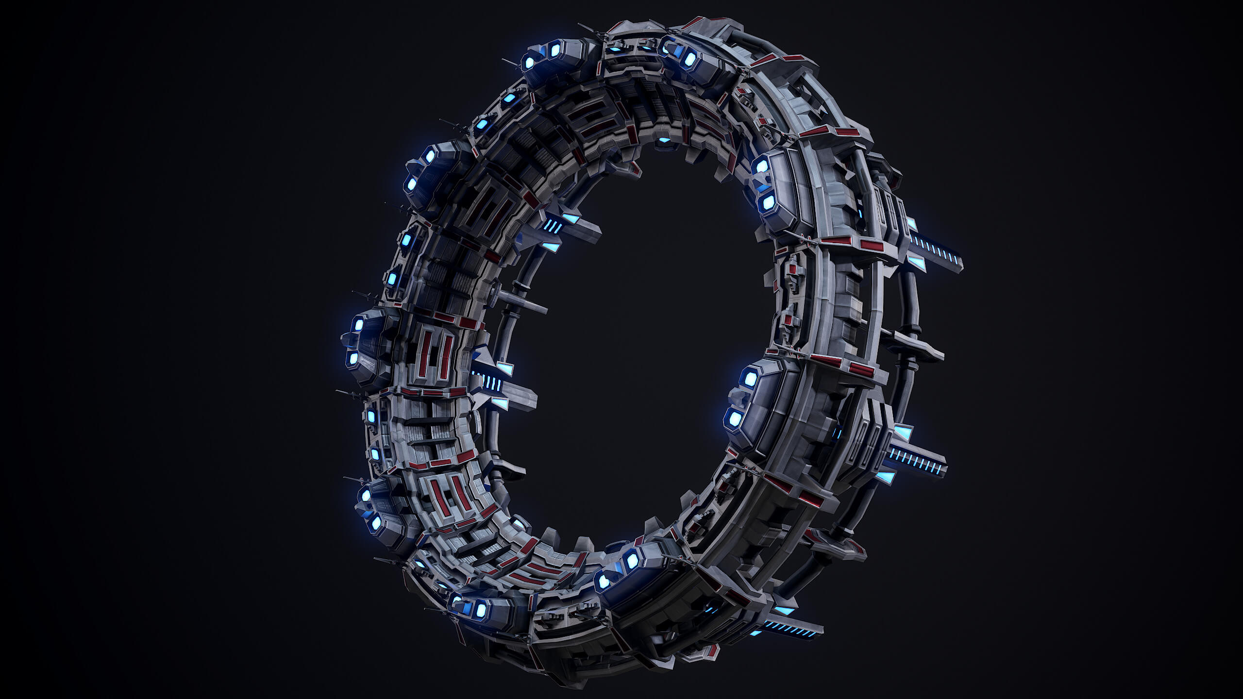 Sci-Fi Stargate Type 2 PBR 3D Model by Locus Models