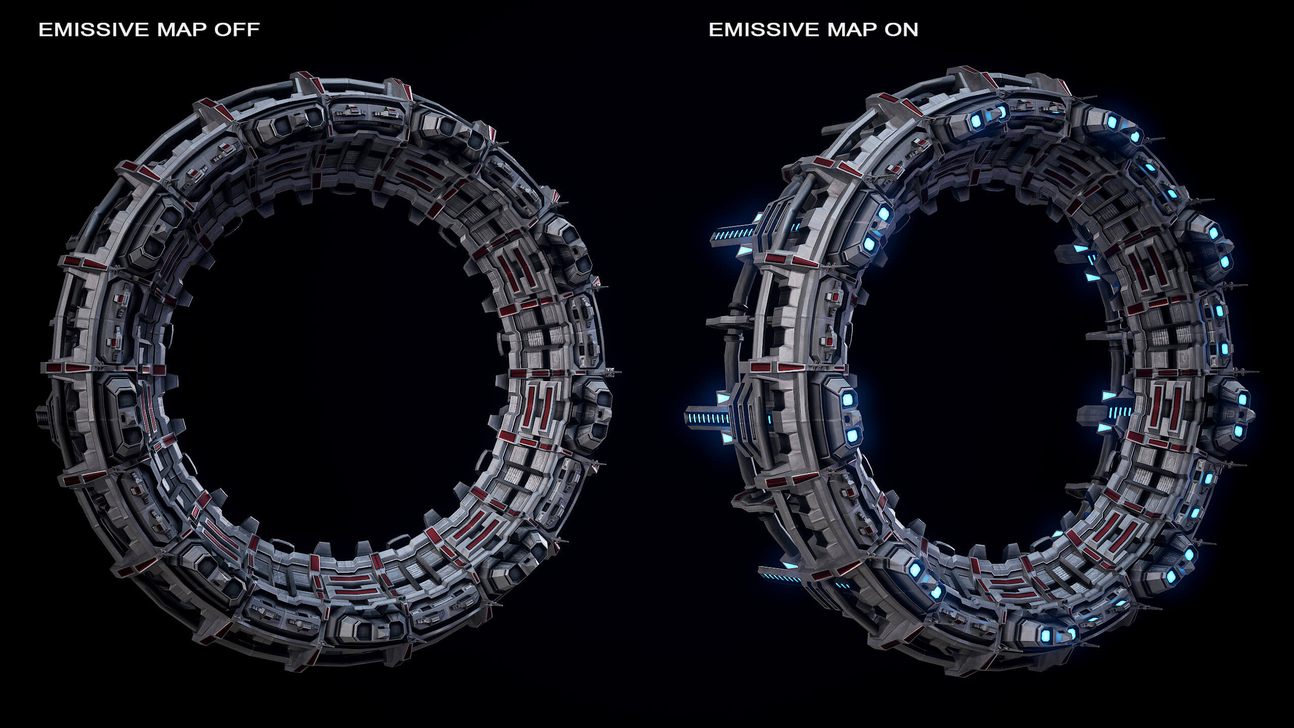 Sci-Fi Stargate Type 2 PBR 3D Model by Locus Models