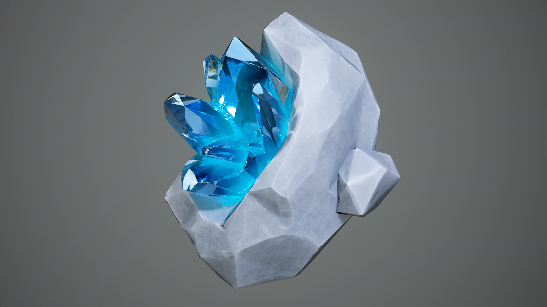 X3 Stylized Cartoon Ore and Crystals Minerals Package by Locus Models