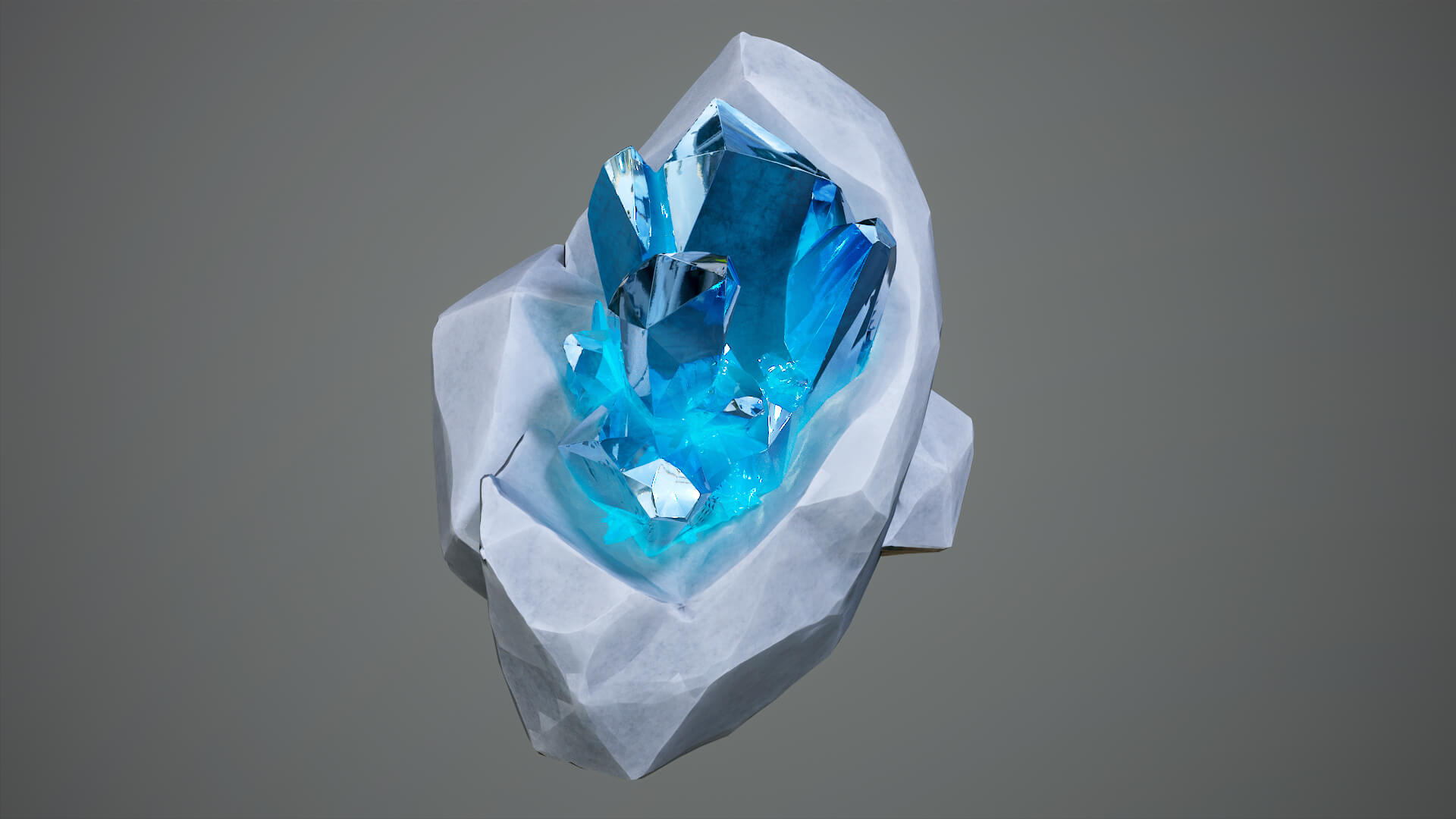 X3 Stylized Cartoon Ore and Crystals Minerals Package by Locus Models