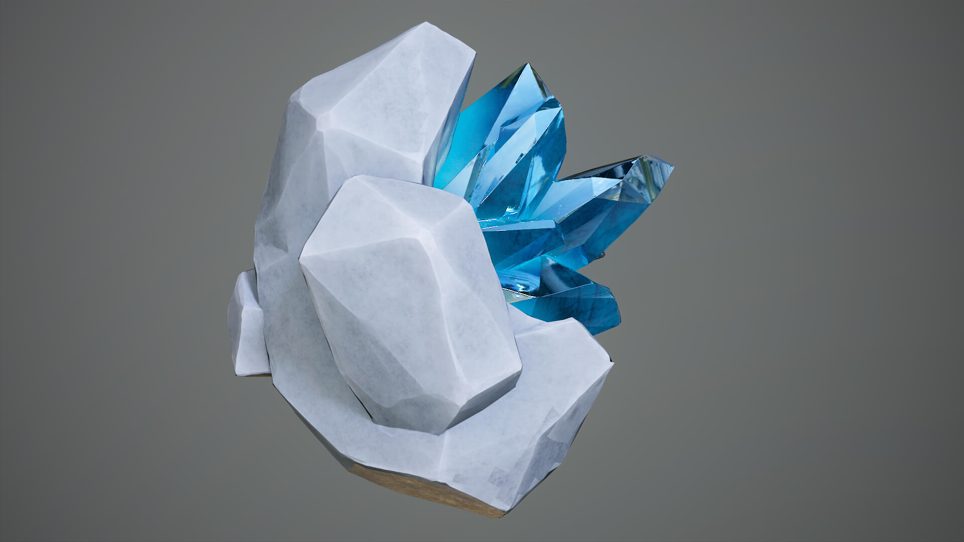 X3 Stylized Cartoon Ore and Crystals Minerals Package by Locus Models