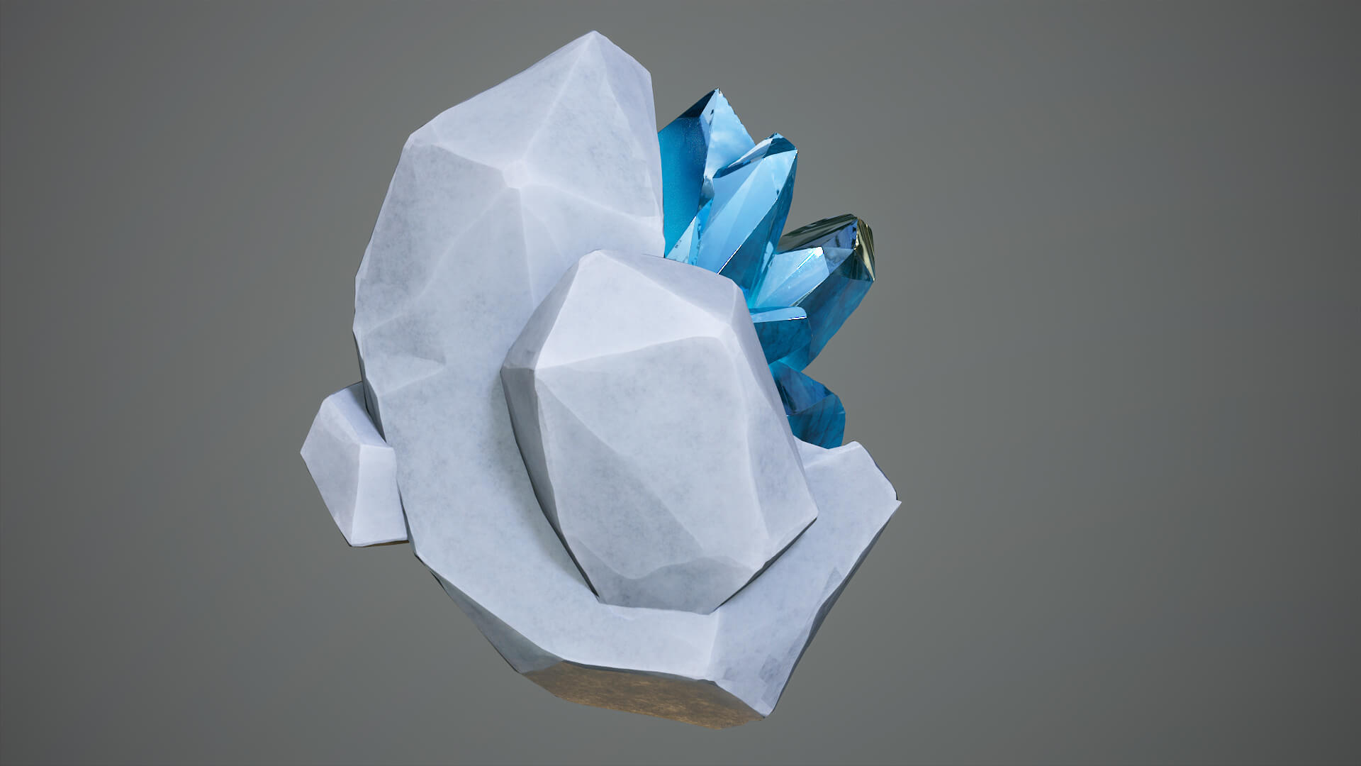 X3 Stylized Cartoon Ore and Crystals Minerals Package by Locus Models