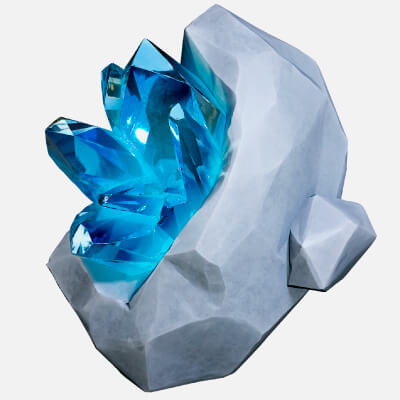 Stylized Cartoon Magic Ore Gold PBR - 3D Model by Locus Models