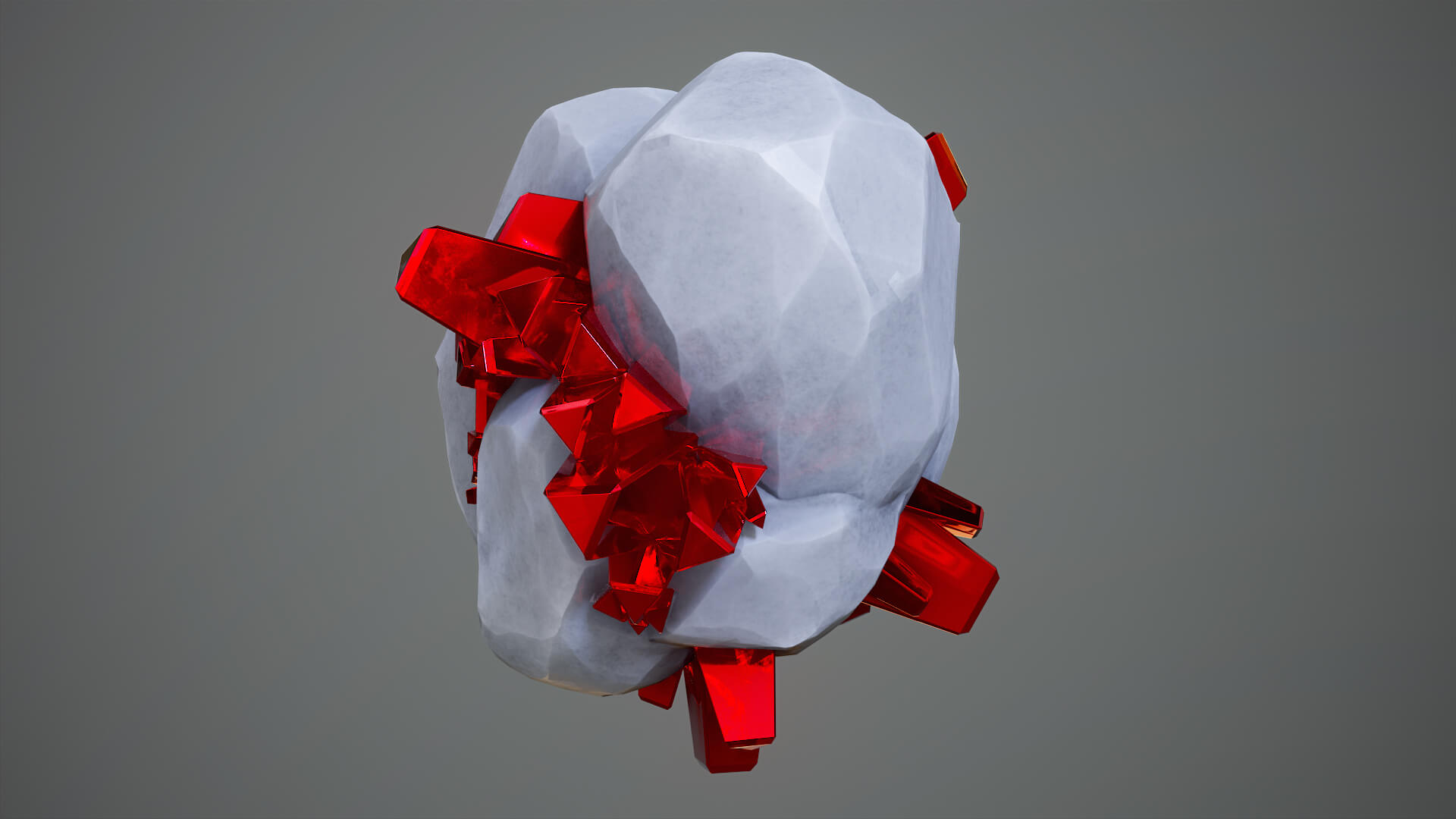 X3 Stylized Cartoon Ore and Crystals Minerals Package by Locus Models