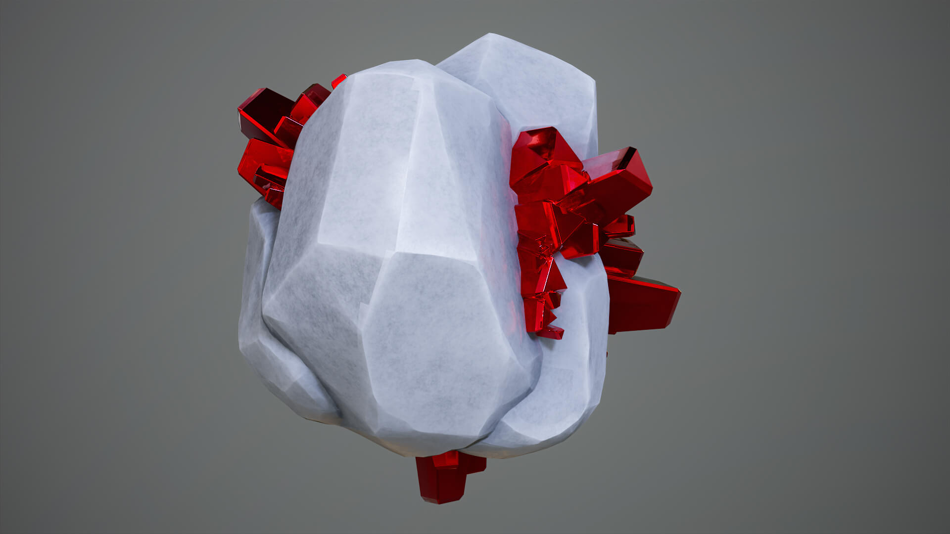 X3 Stylized Cartoon Ore and Crystals Minerals Package by Locus Models