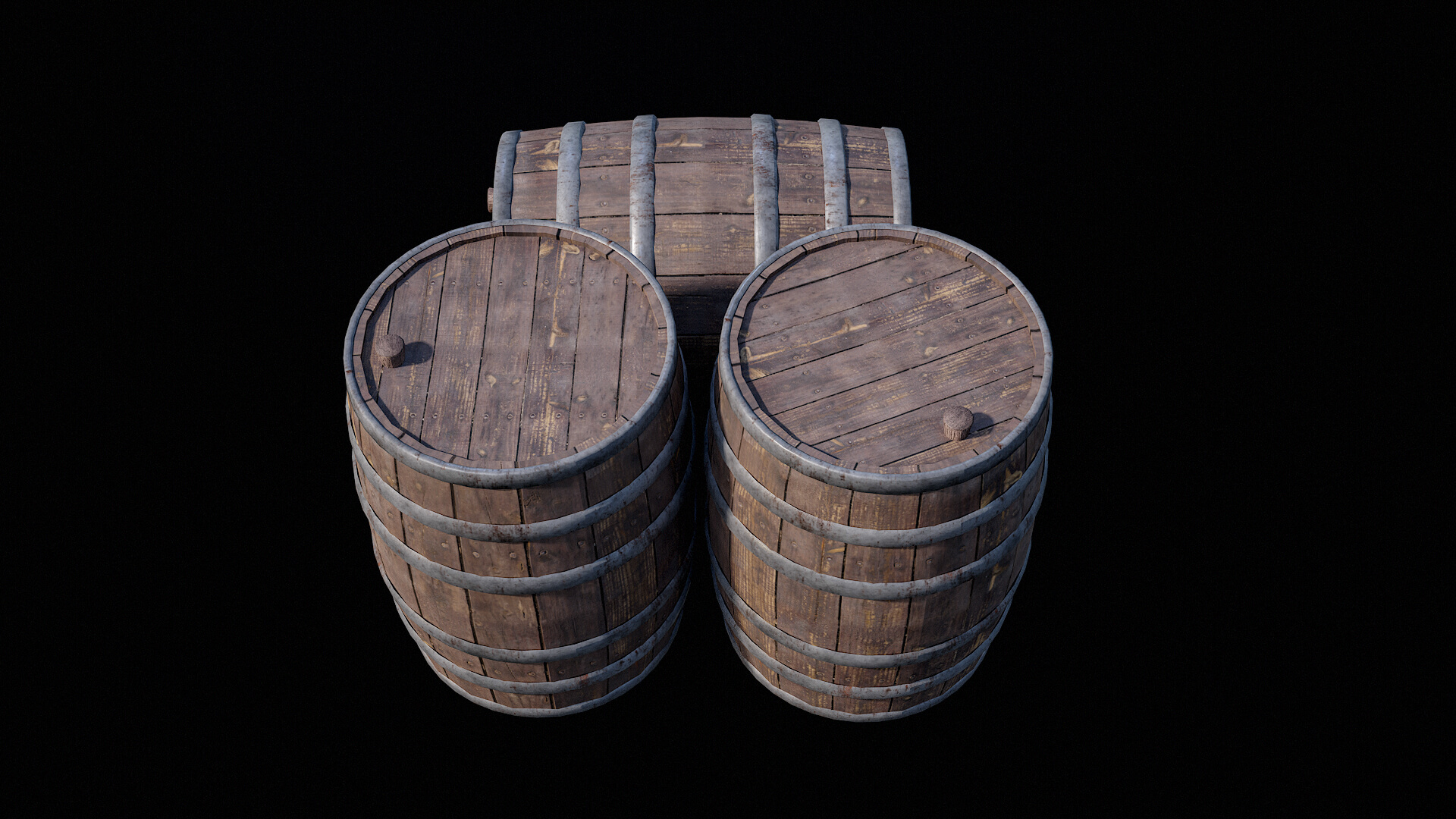 Wooden Barrel Wooden Medieval PBR - 3D Model by Locus Models