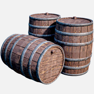 Wooden Barrel Wooden Medieval PBR - 3D Model by Locus Models