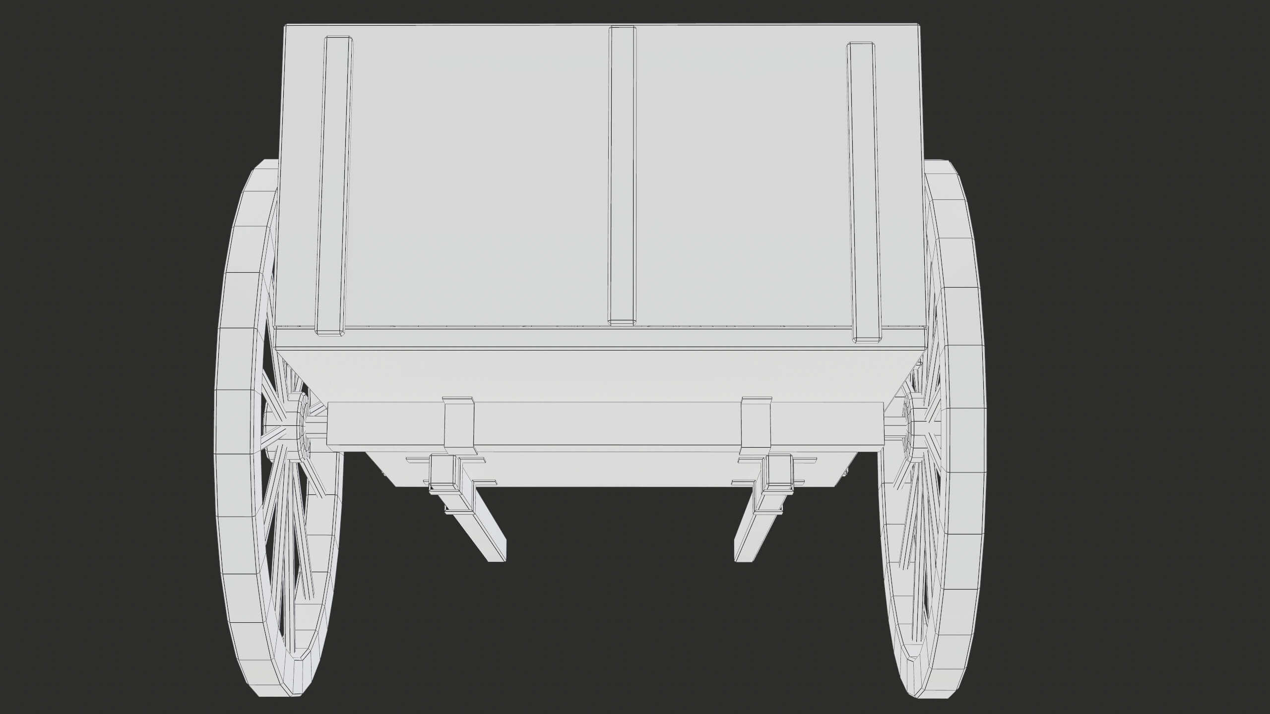Wooden Cart Medieval Game Ready PBR - 3D Model by Locus Models