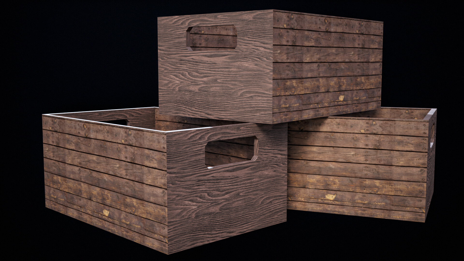 Wooden Food Box Old Game Ready PBR - 3D Model by Locus Models