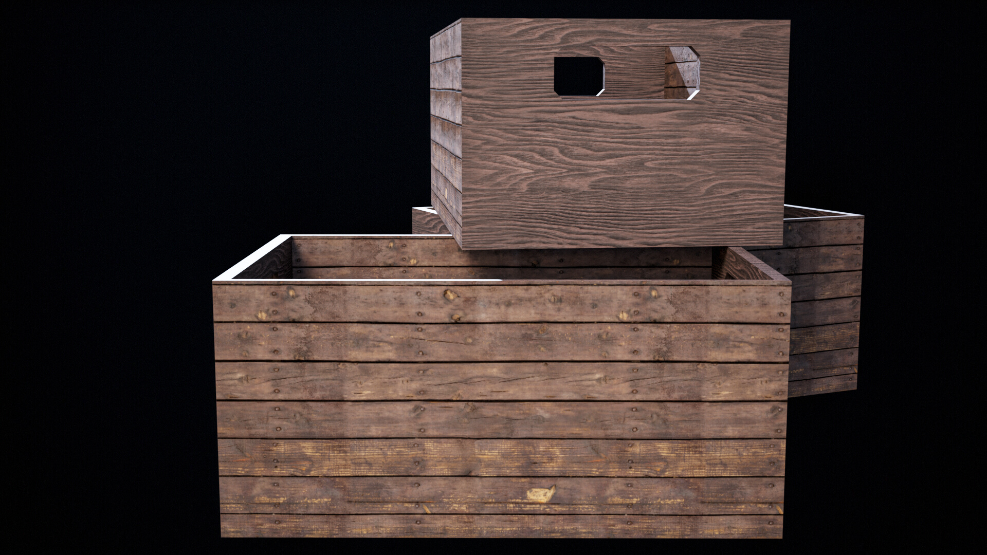 Wooden Food Box Old Game Ready PBR - 3D Model by Locus Models