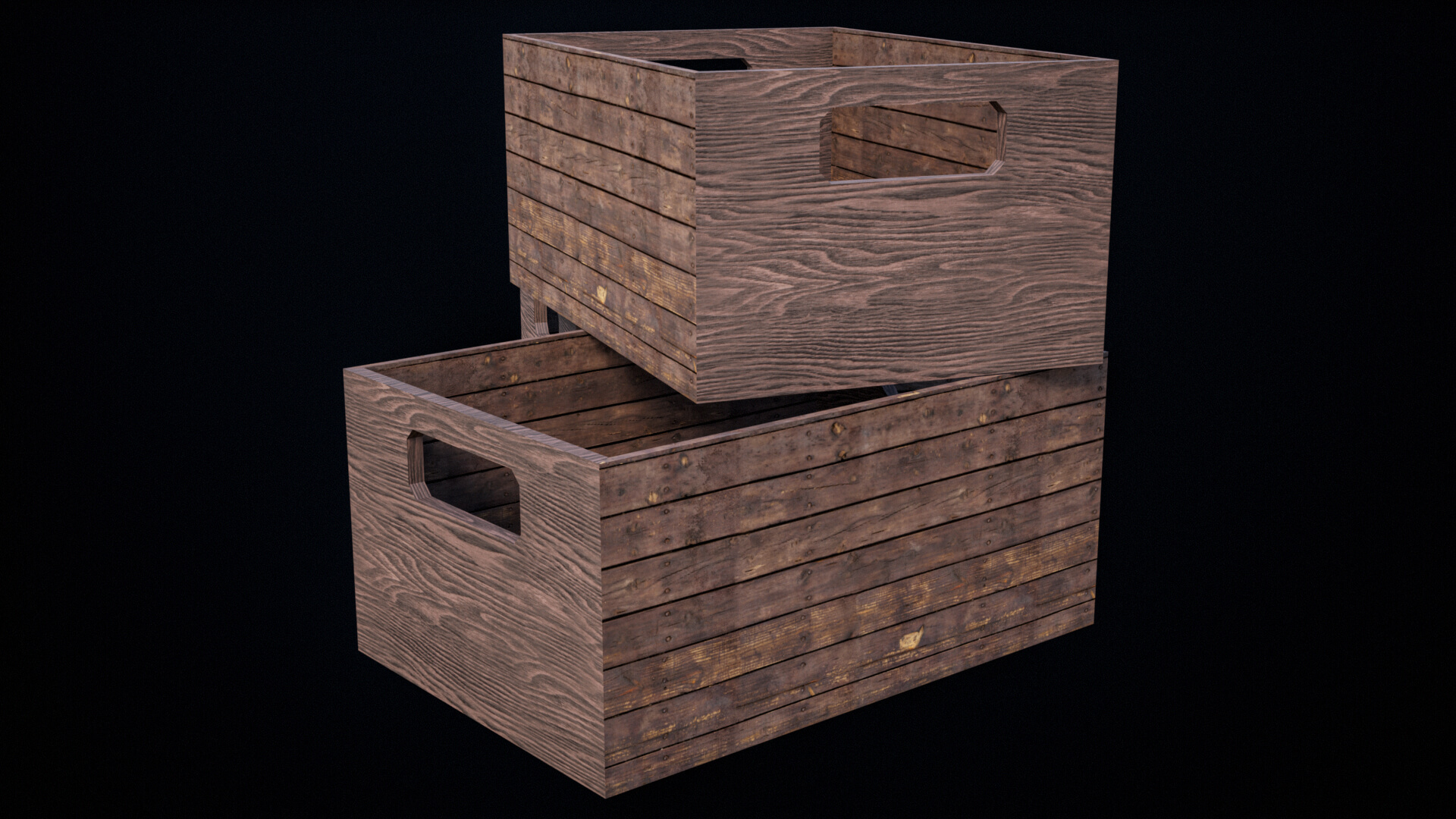 Wooden Food Box Old Game Ready PBR - 3D Model by Locus Models
