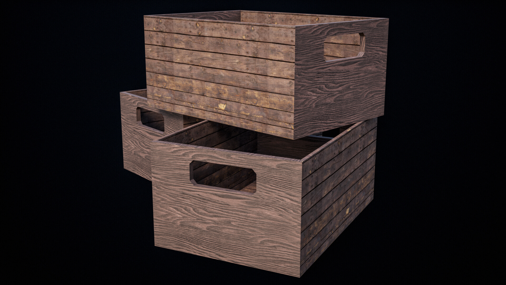 Wooden Food Box Old Game Ready PBR - 3D Model by Locus Models