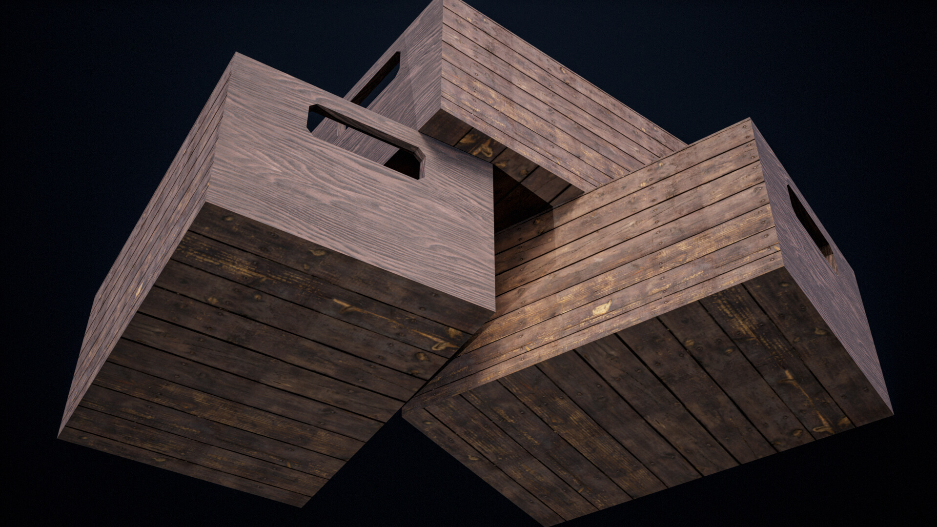 Wooden Food Box Old Game Ready PBR - 3D Model by Locus Models