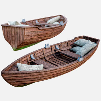 Wooden Old Boat PBR - 3D Model by Locus Models