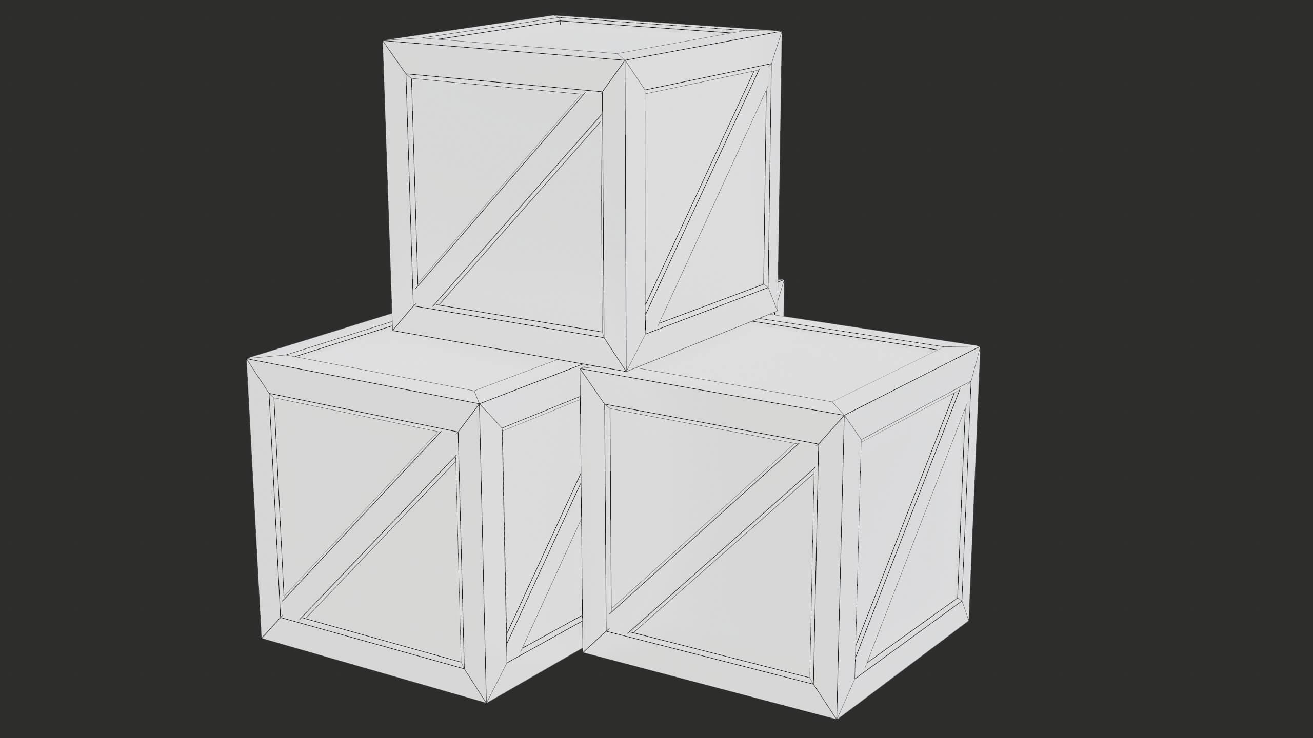 Wooden Old Crates Game Ready PBR - 3D Model by Locus Models