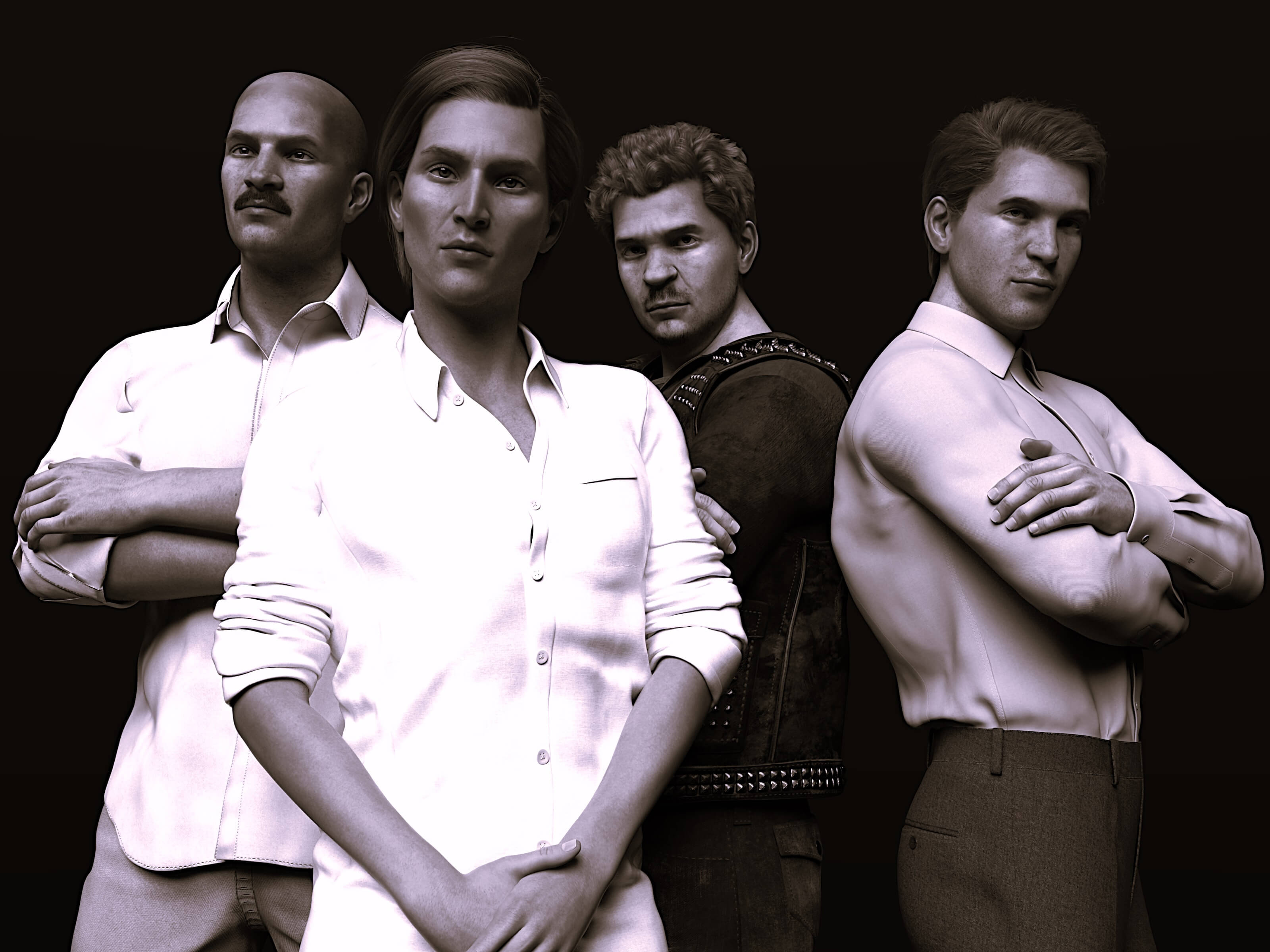 The Dudes Are Back 3D Render, Digital Art by loketzuma