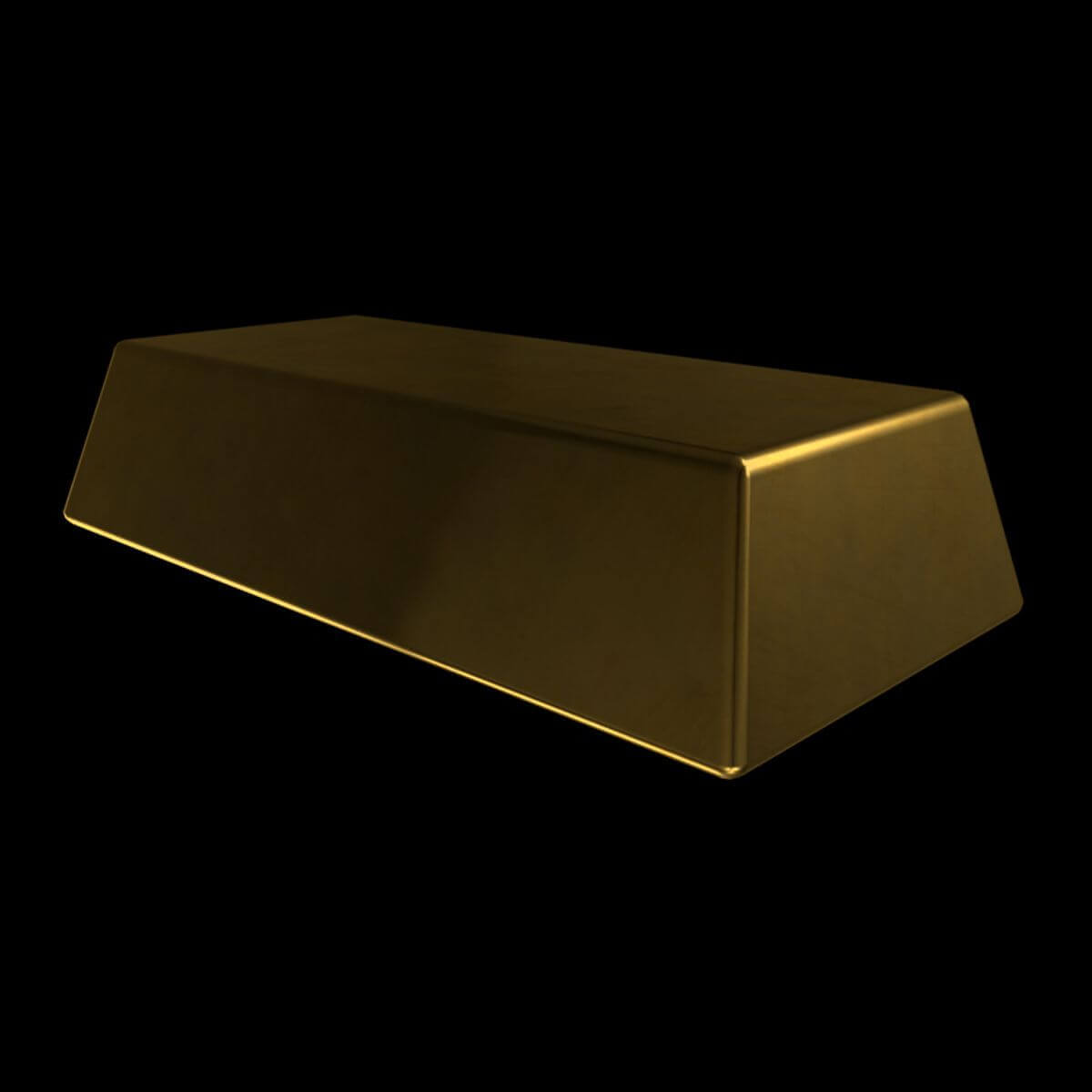 Simple Gold Bar - 3D Model by LonelyHermitHarrison