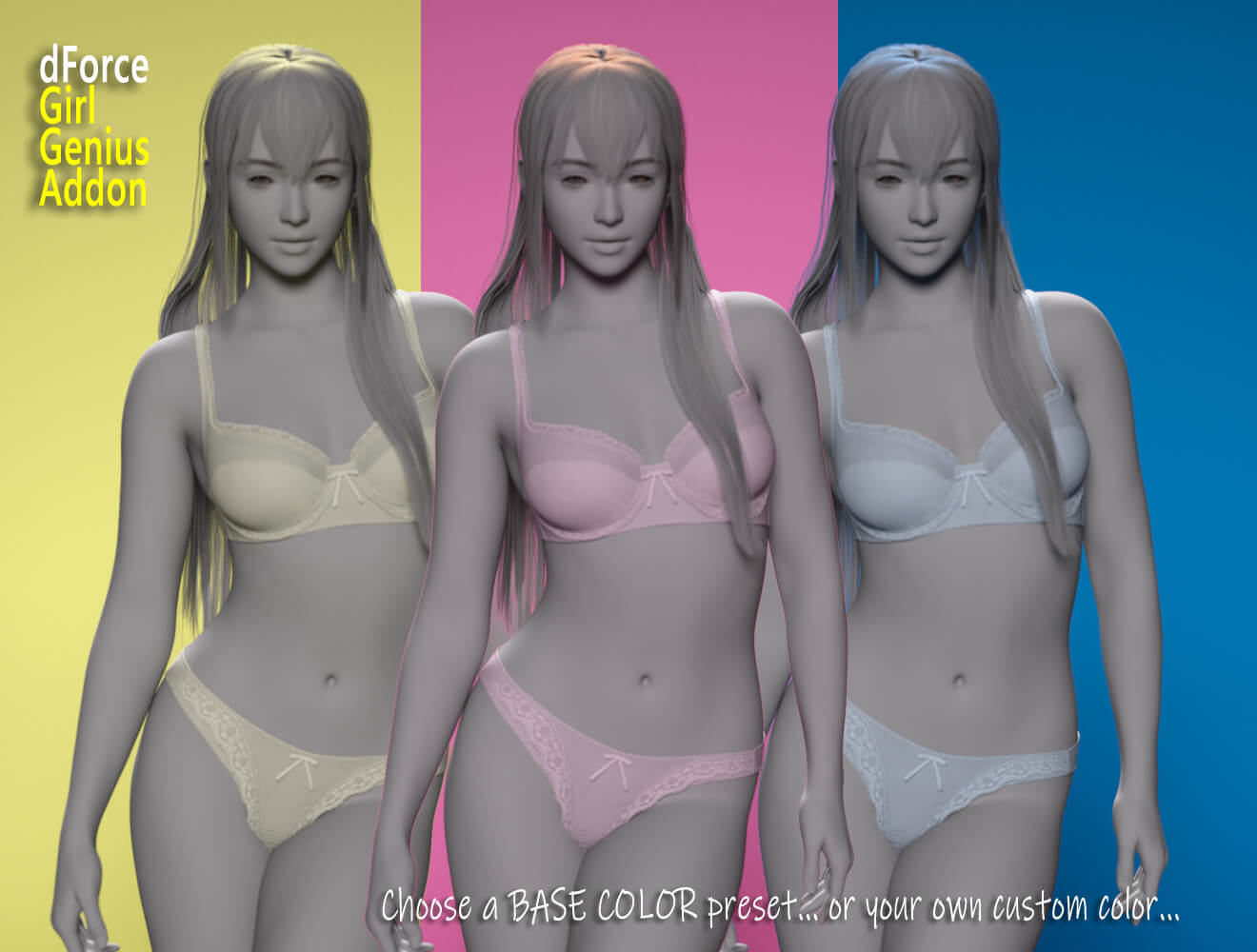 Addon for dForce Girl Genius Set - Free Daz Content by loner02