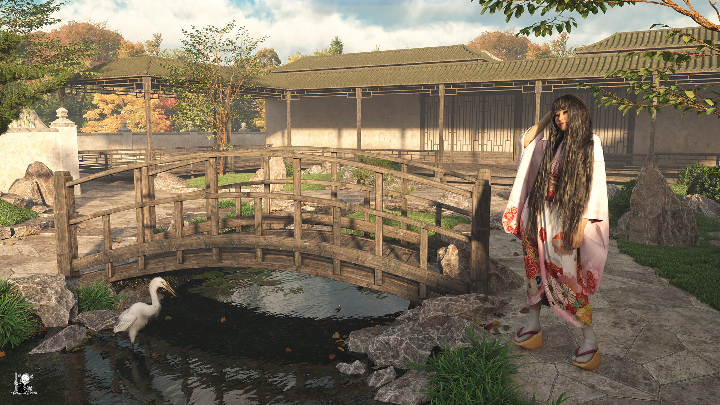 dForce Furisode Set for G8F - Daz Content by loner02