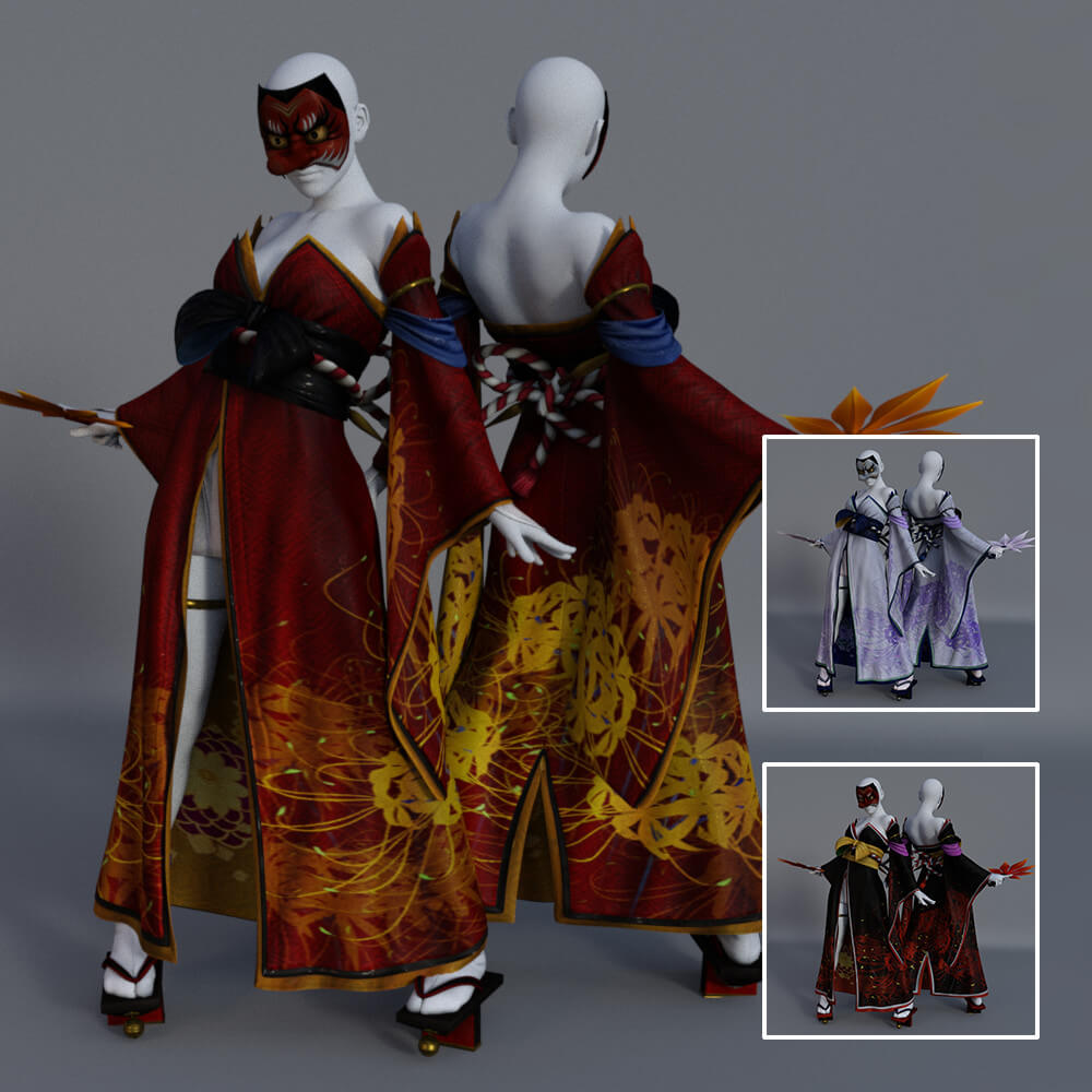 dForce Tengu Set for G8F - Daz Content by loner02