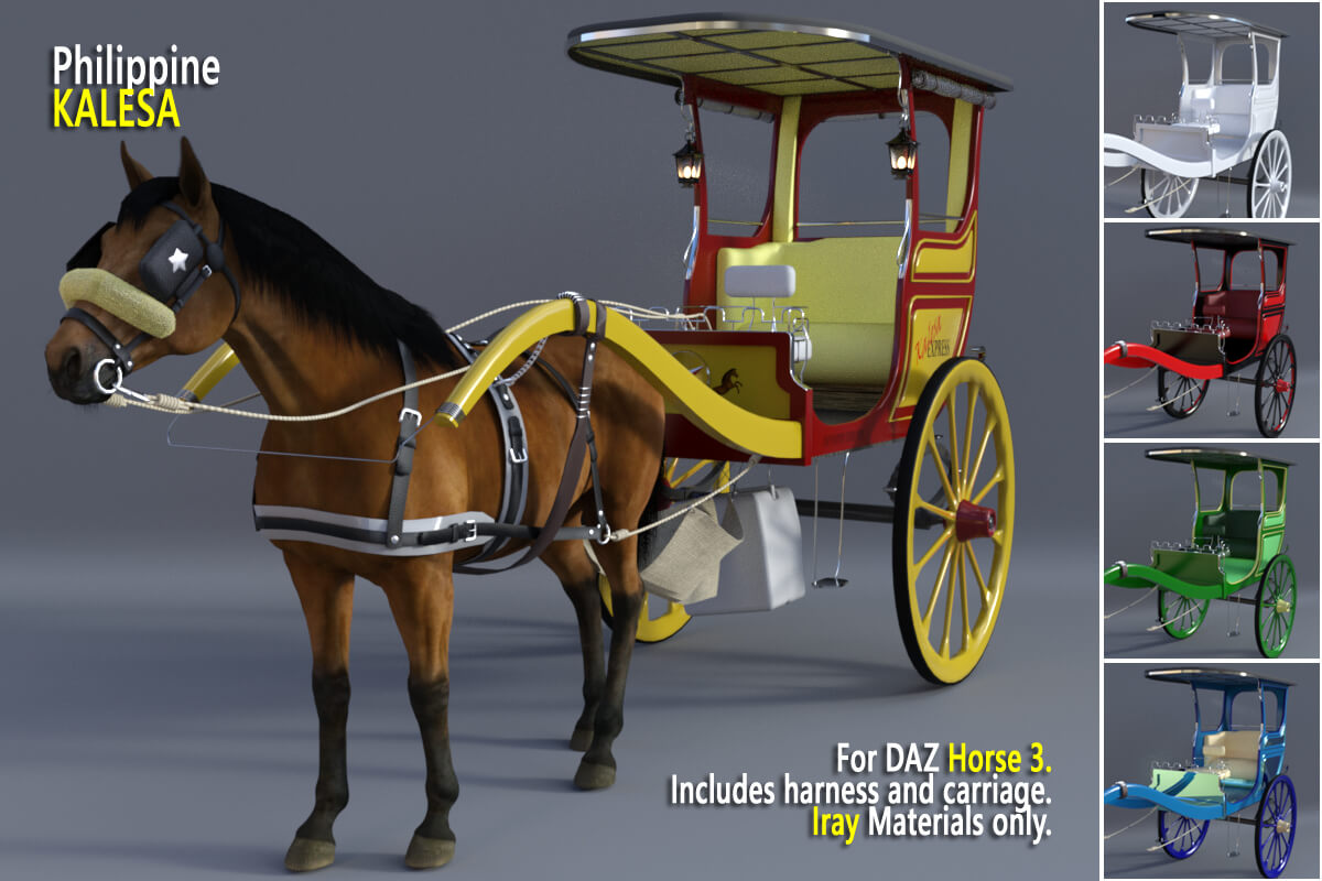 Philippine Kalesa for DAZ Horse 3 by loner02