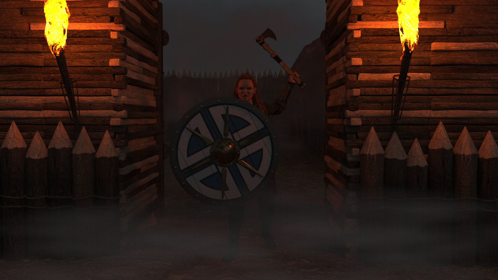 Shield Maiden 3D Render, Digital Art by Longshanks69