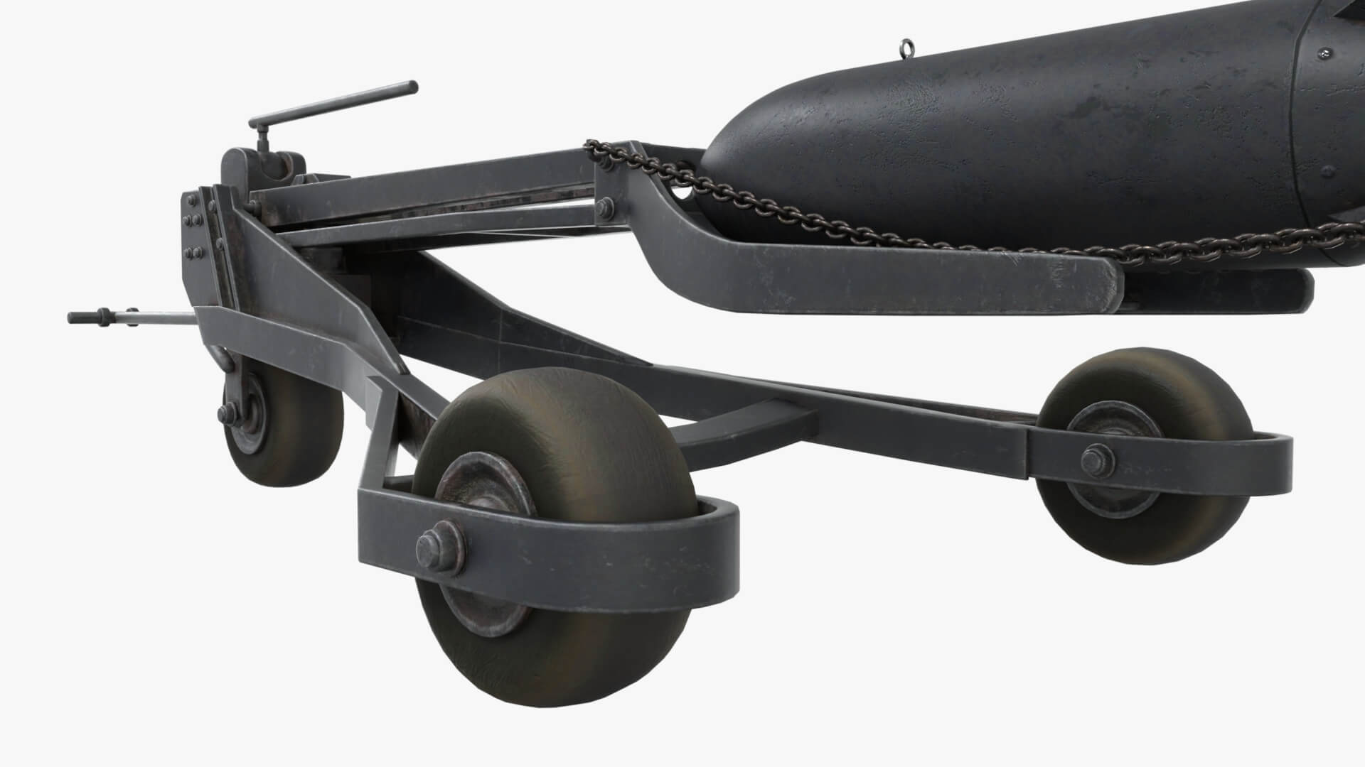 Bomb Carts - Terminal Trailers German WW2 Low Poly 3D Model by Lord_akaal