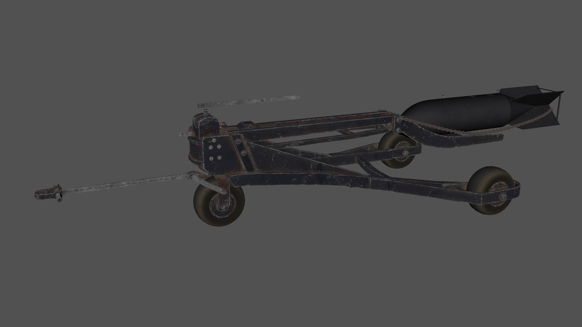 Bomb Carts - Terminal Trailers German WW2 Low Poly 3D Model by Lord_akaal