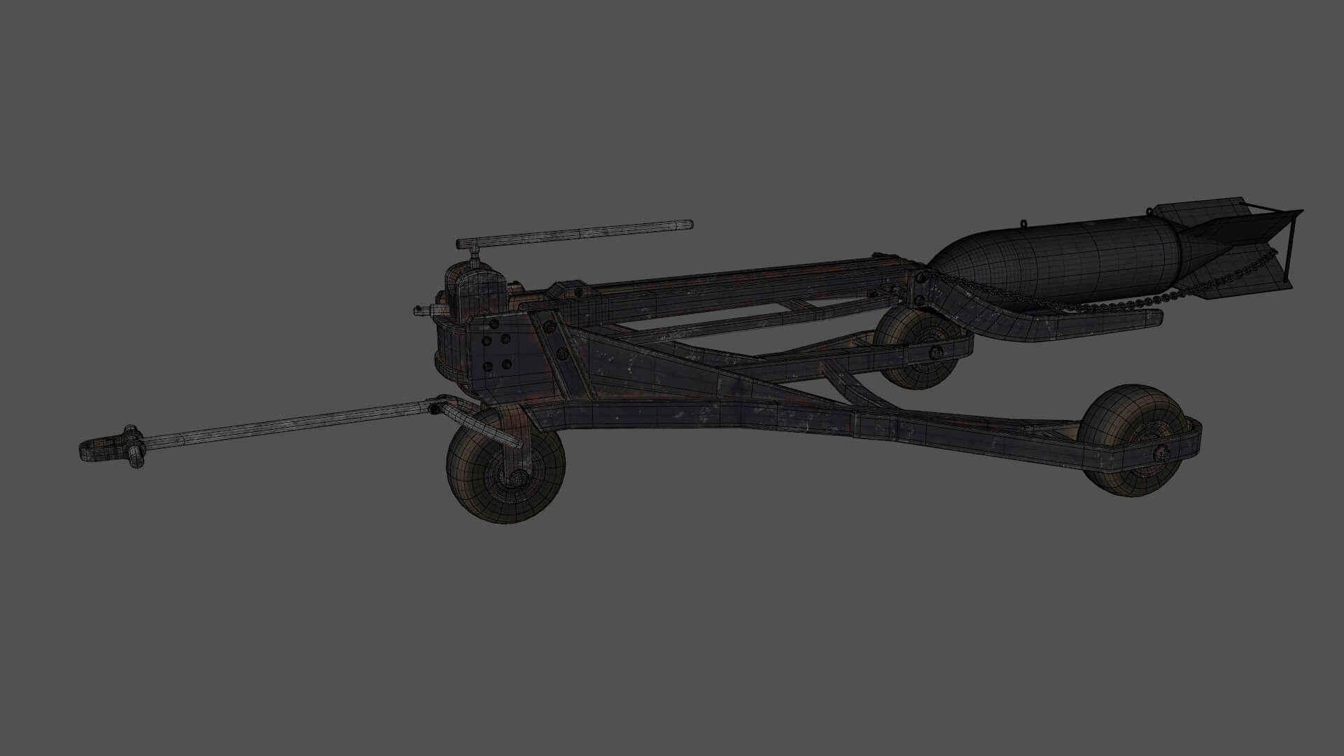 Bomb Carts - Terminal Trailers German WW2 Low Poly 3D Model by Lord_akaal