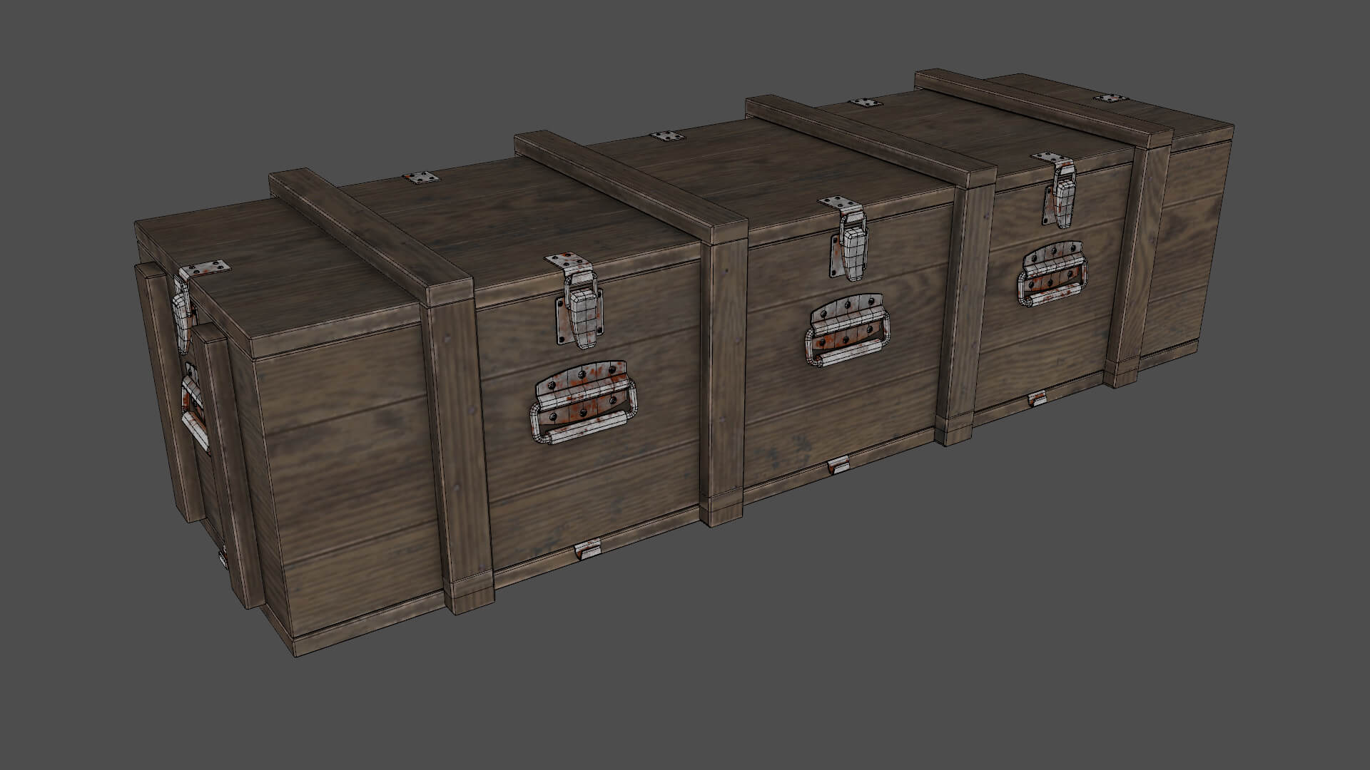Bomb Transportation Box Crate WW2 Low Poly 3D Model by Lord_akaal