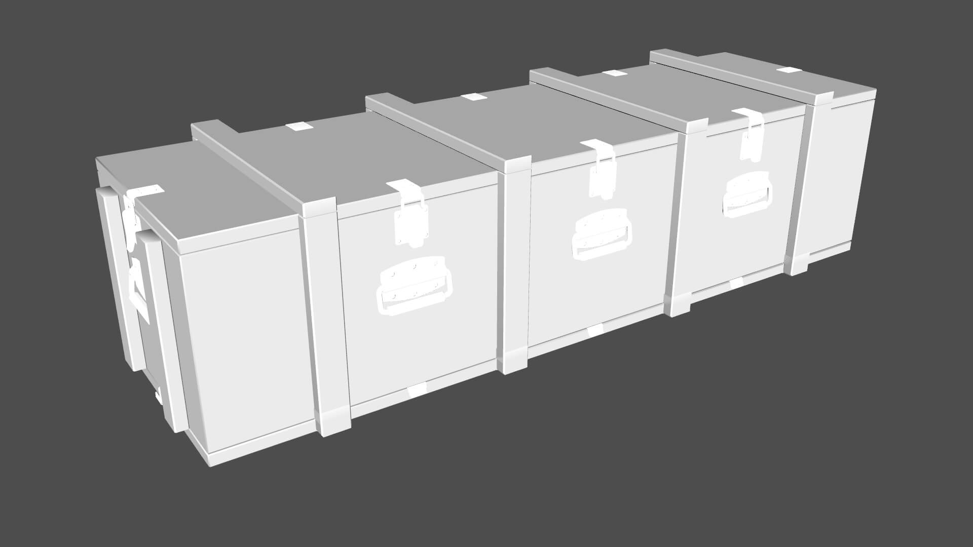 Bomb Transportation Box Crate WW2 Low Poly 3D Model by Lord_akaal