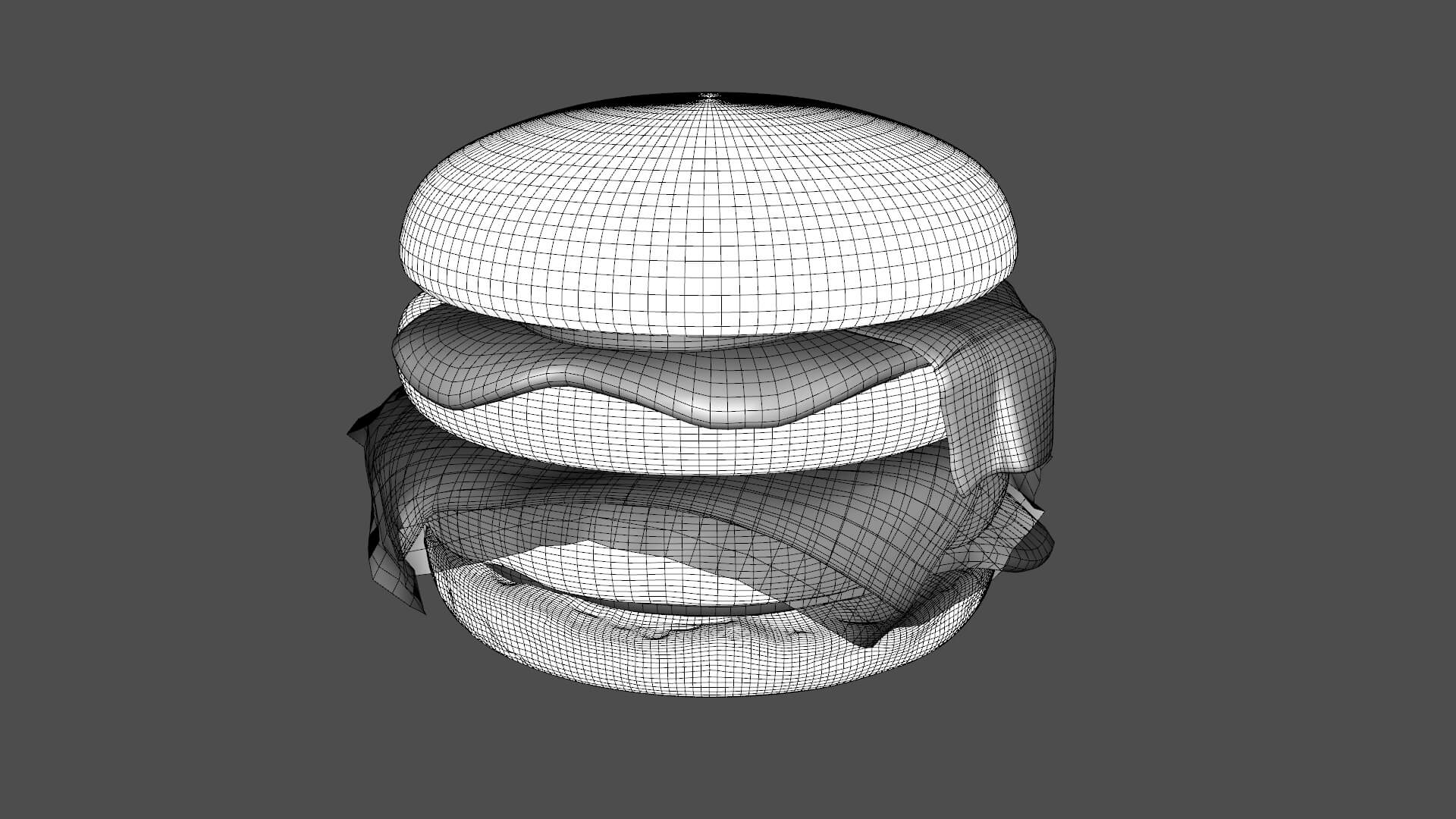 Burger Low Poly 3D Model by Lord_akaal