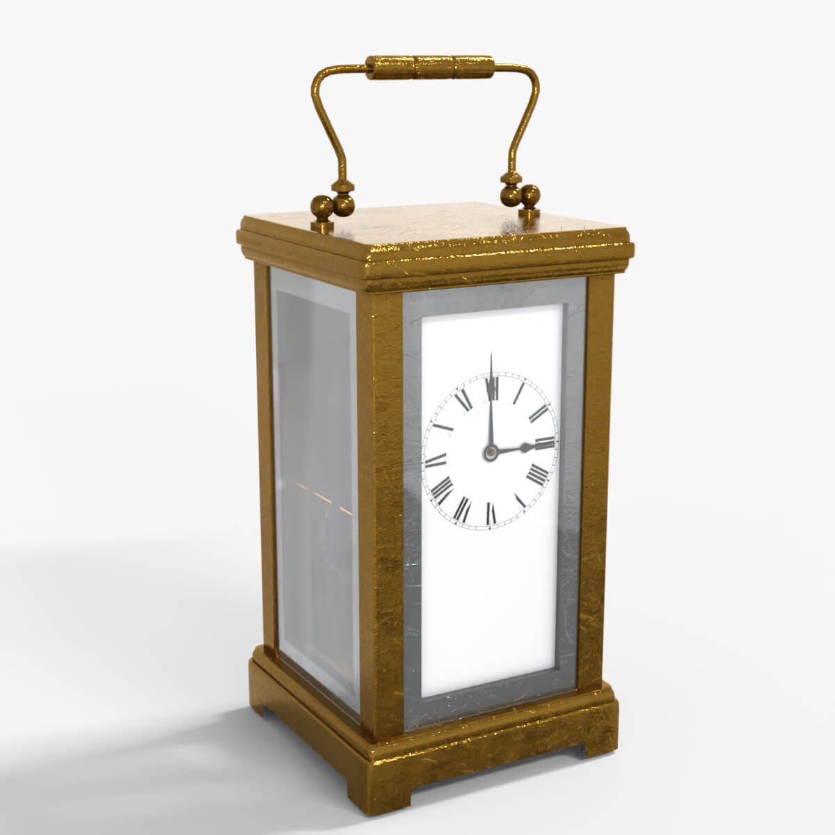 Carriage Clock Low Poly 3D Model by Lord_akaal