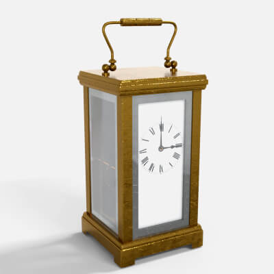 Carriage Clock Low Poly 3D Model by Lord_akaal