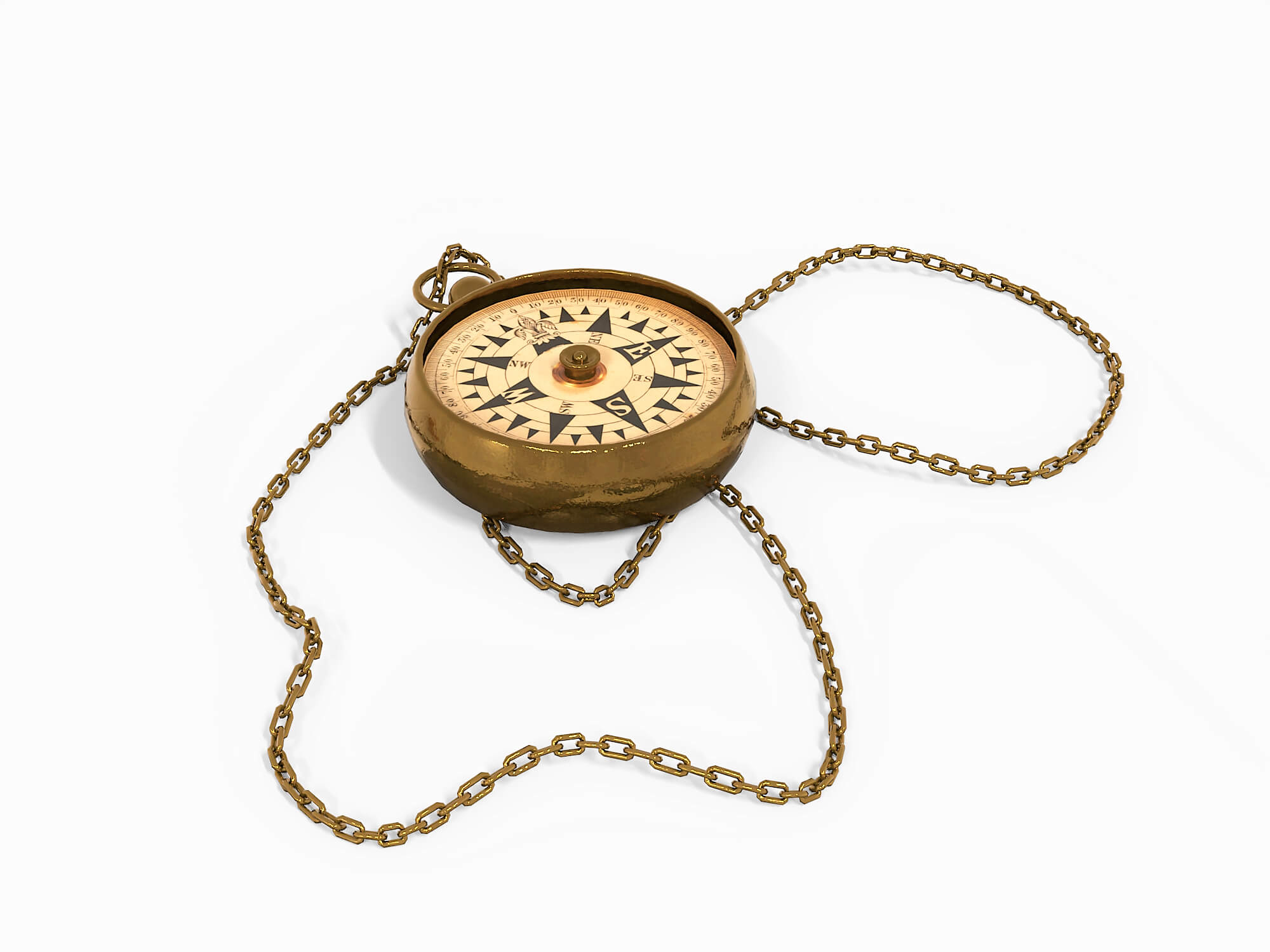 Compass Victorian Low Poly 3D Model by Lord_akaal