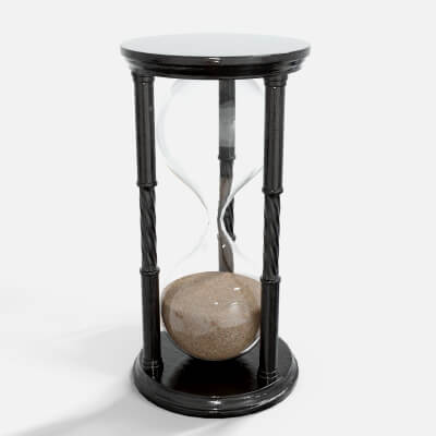 Hourglass Victorian Low Poly 3D Model by Lord_akaal