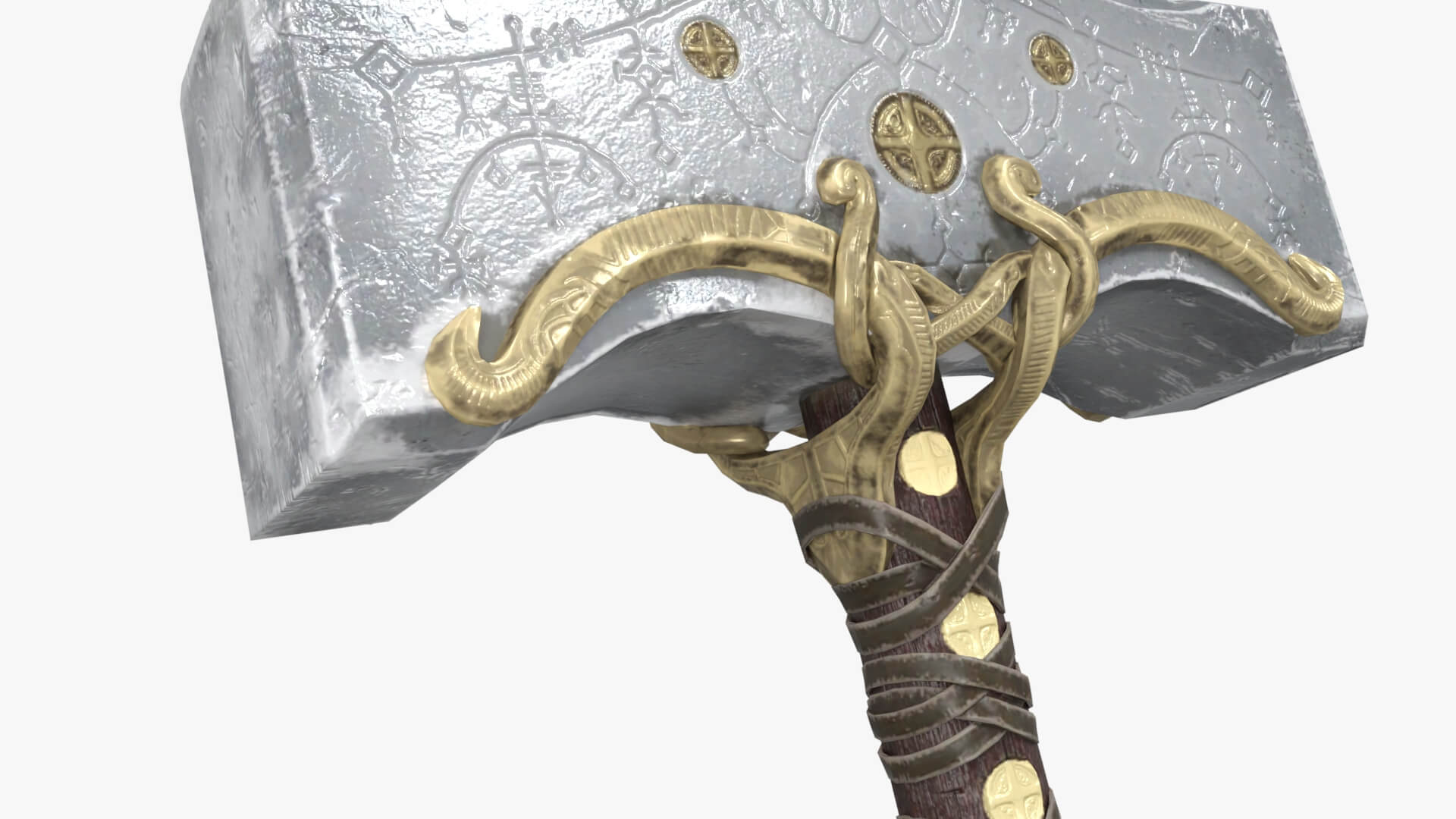 Mjolnir - Thor Low Poly 3D Model by Lord_akaal