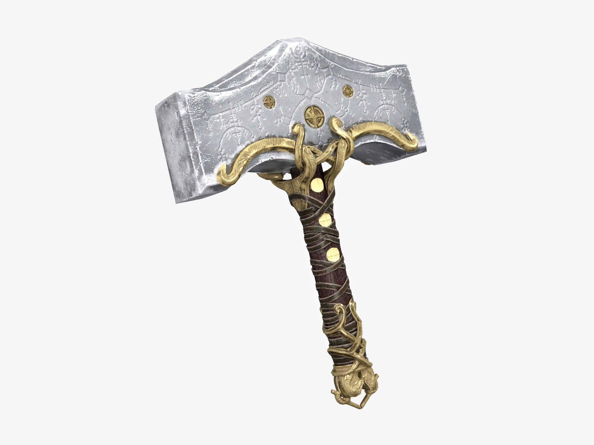 Mjolnir - Thor Low Poly 3D Model by Lord_akaal