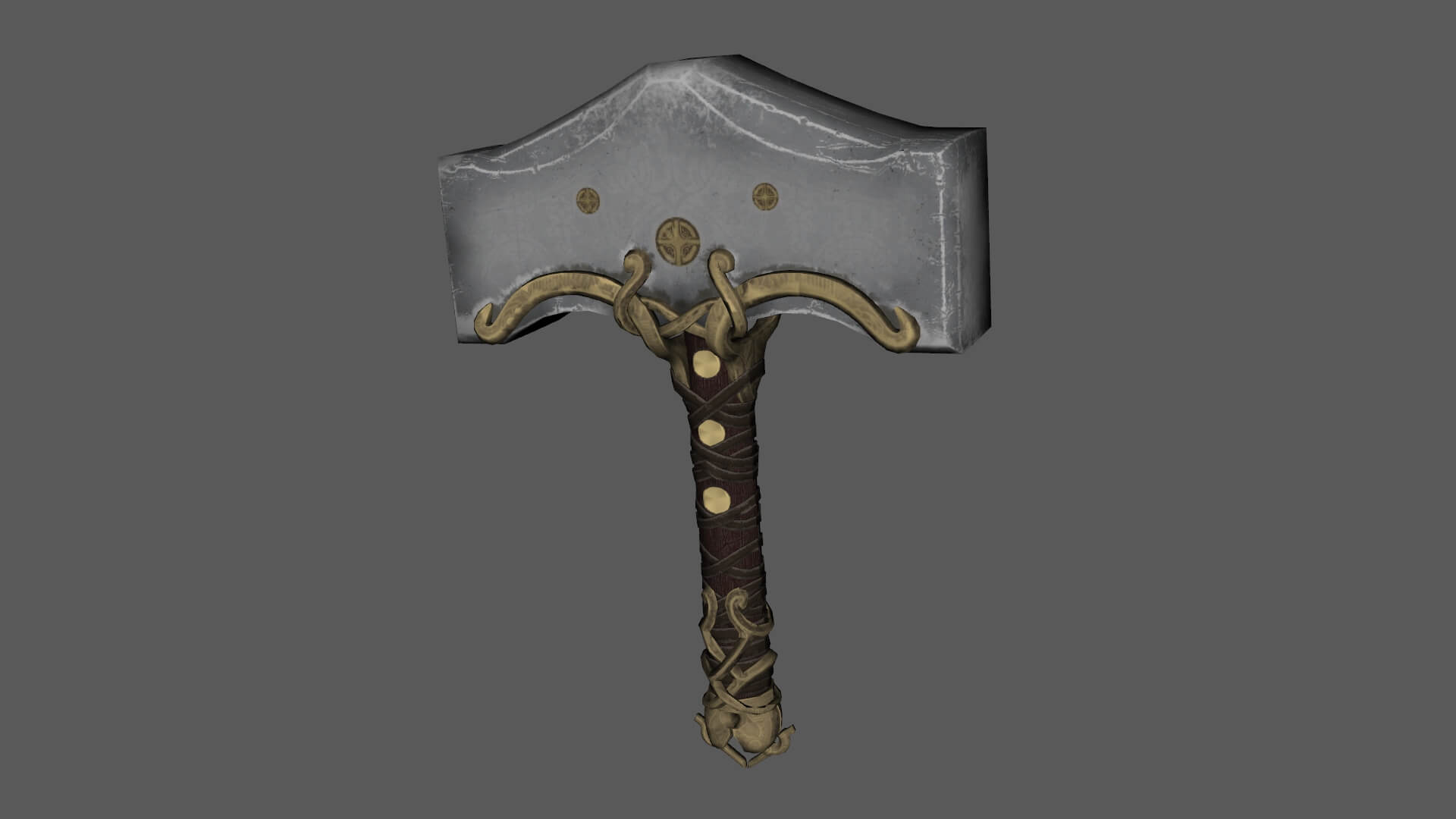 Mjolnir - Thor Low Poly 3D Model by Lord_akaal