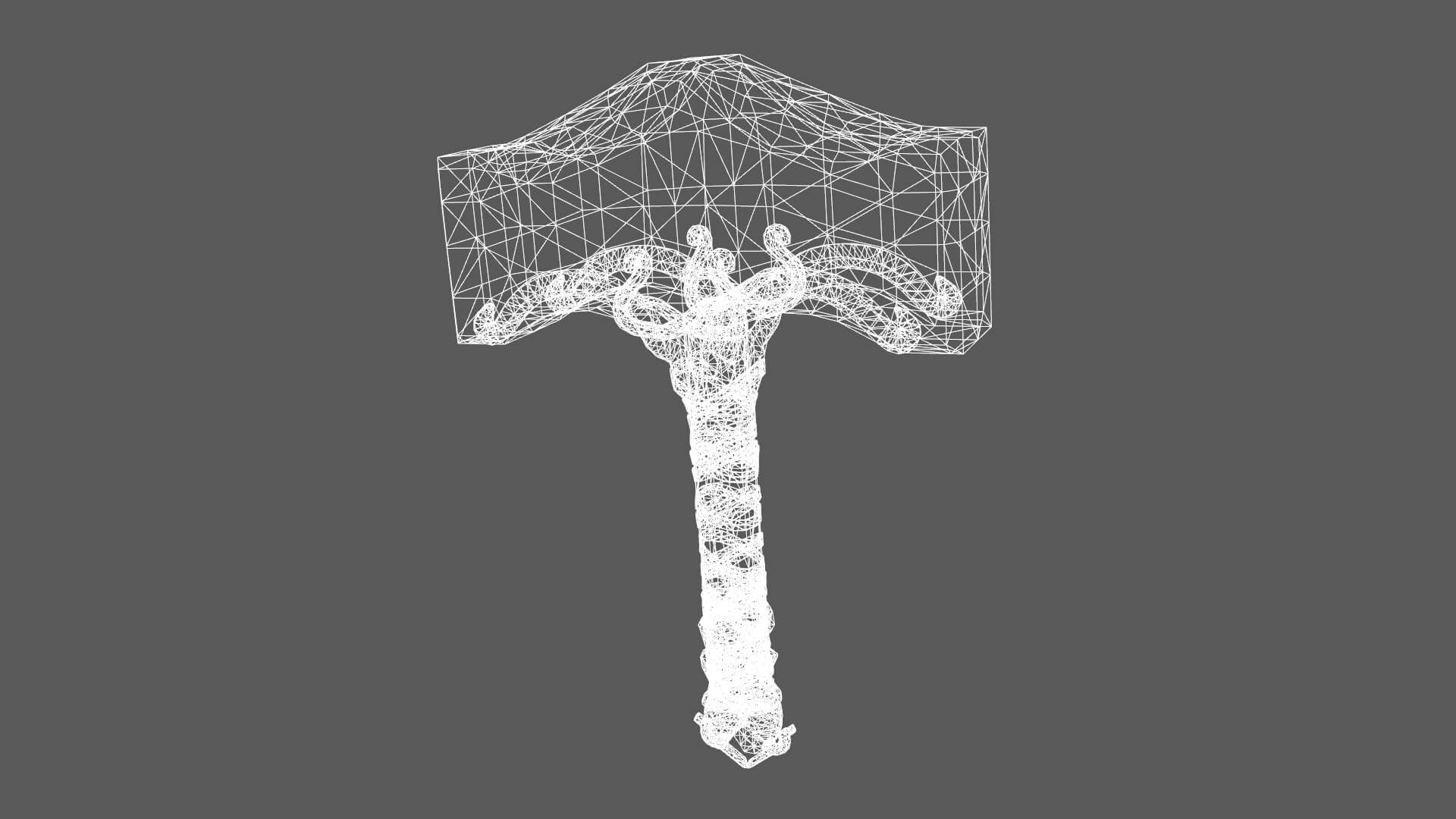 Mjolnir - Thor Low Poly 3D Model by Lord_akaal