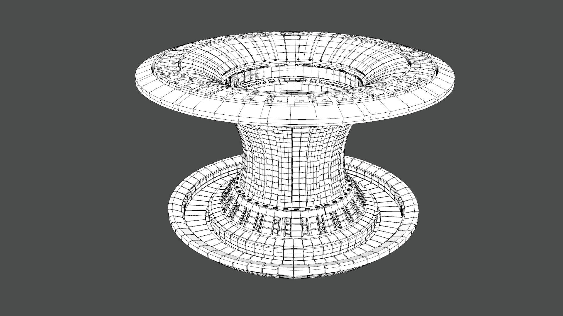 Nuclear Reactor Room Low Poly 3D Model by Lord_akaal